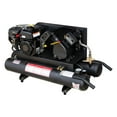 Horizontal 6.5 HP 9 Gal Gas-Powered Portable Air Compressor Double Tank ...