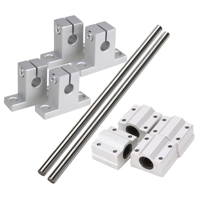 Horizontal 8mm Dia Linear Motion Bearing Slide Bushing 200mm Shaft ...