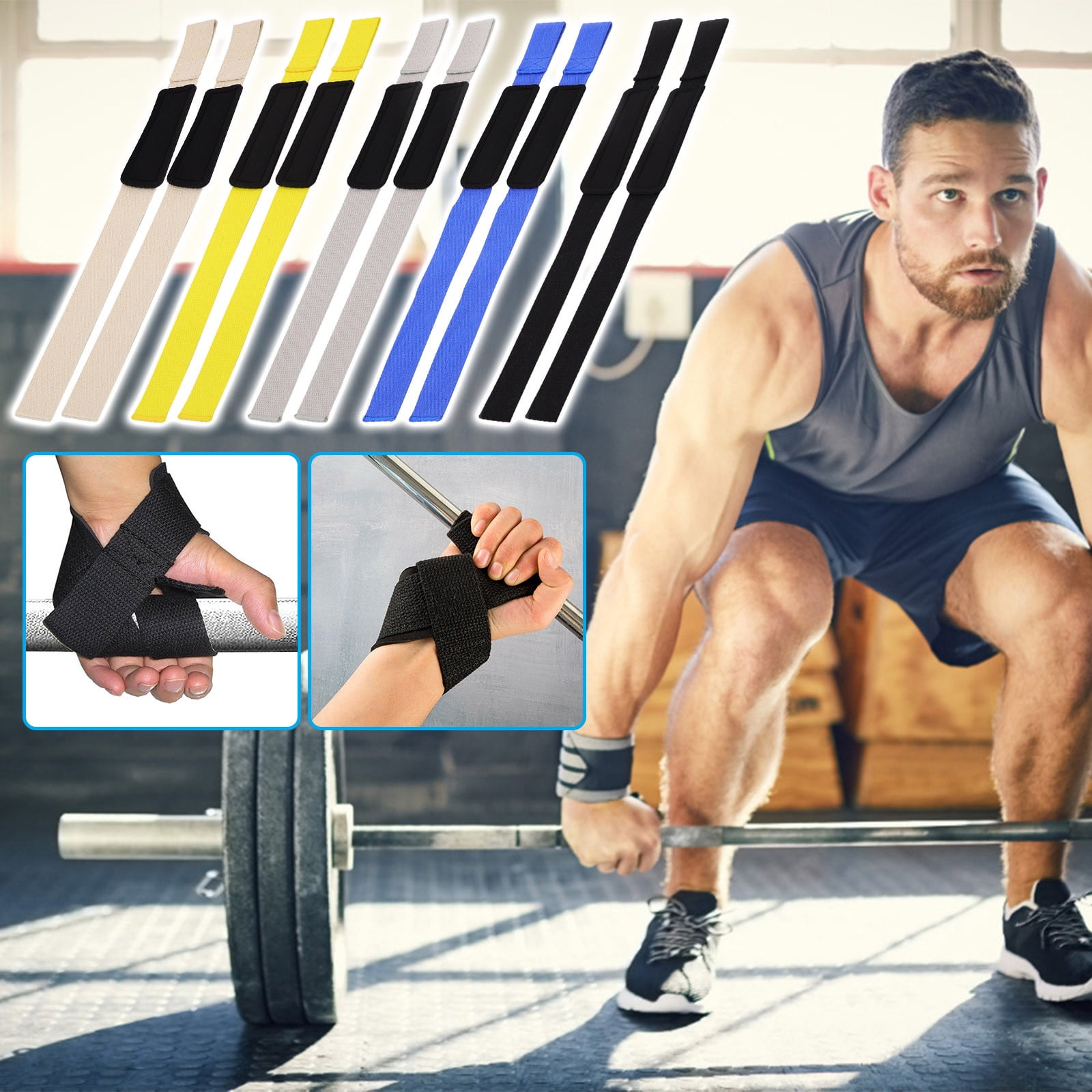 Horizontal Bar Dumbbell Compression Slip Weight Lifting Wrist Exercise ...