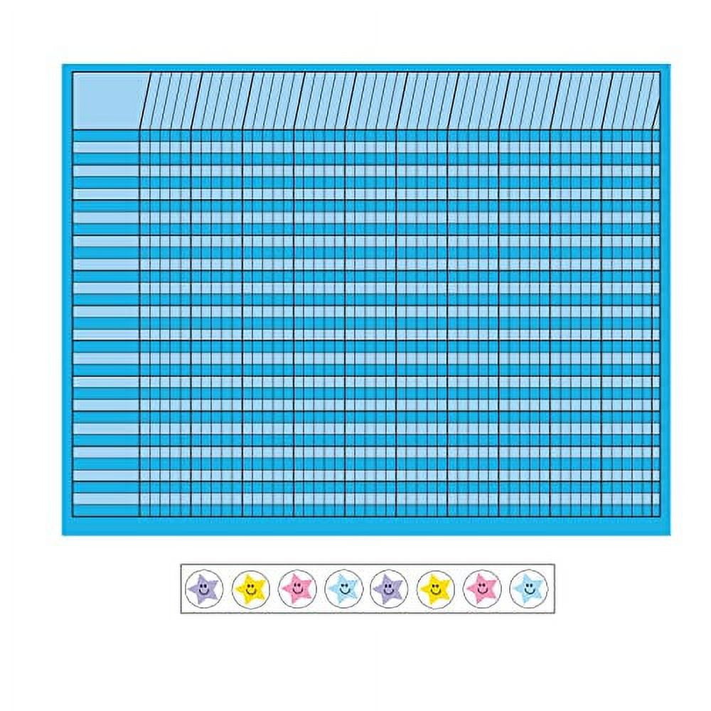 Horizontal Blue 4 Piece Classroom Incentive Chart and Sticker Set, for ...