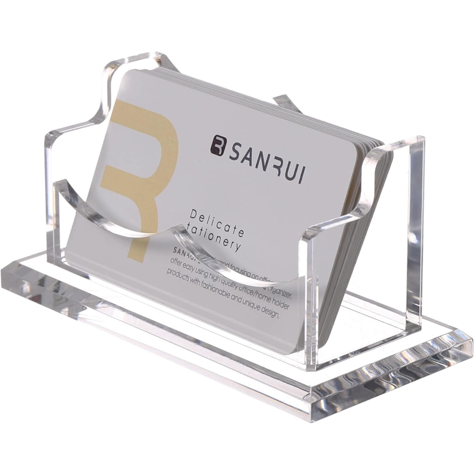 Horizontal Business Card Holder for Desk, Desktop Business Name Card ...