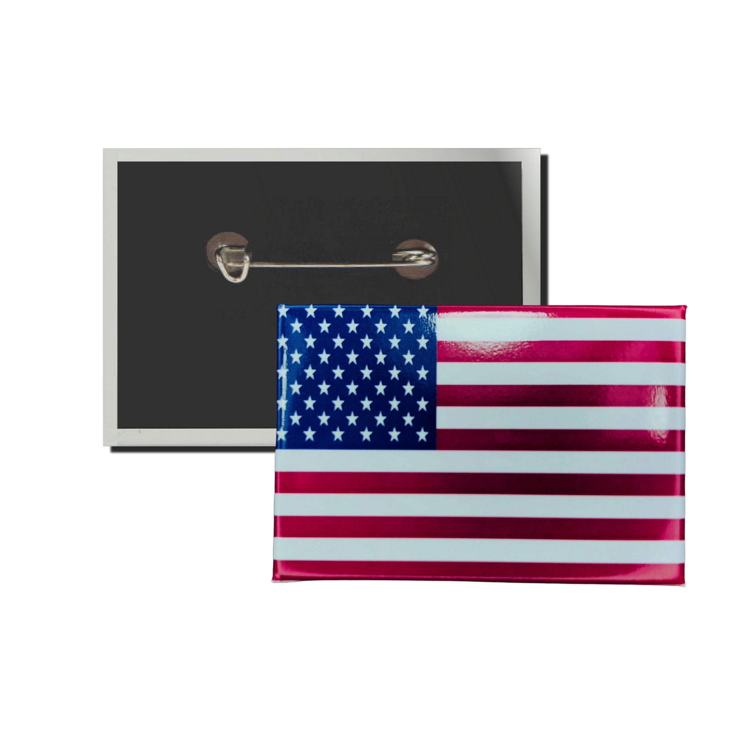 Horizontal Button - Flag United States - USA | Wearable Lapel Accessory ...