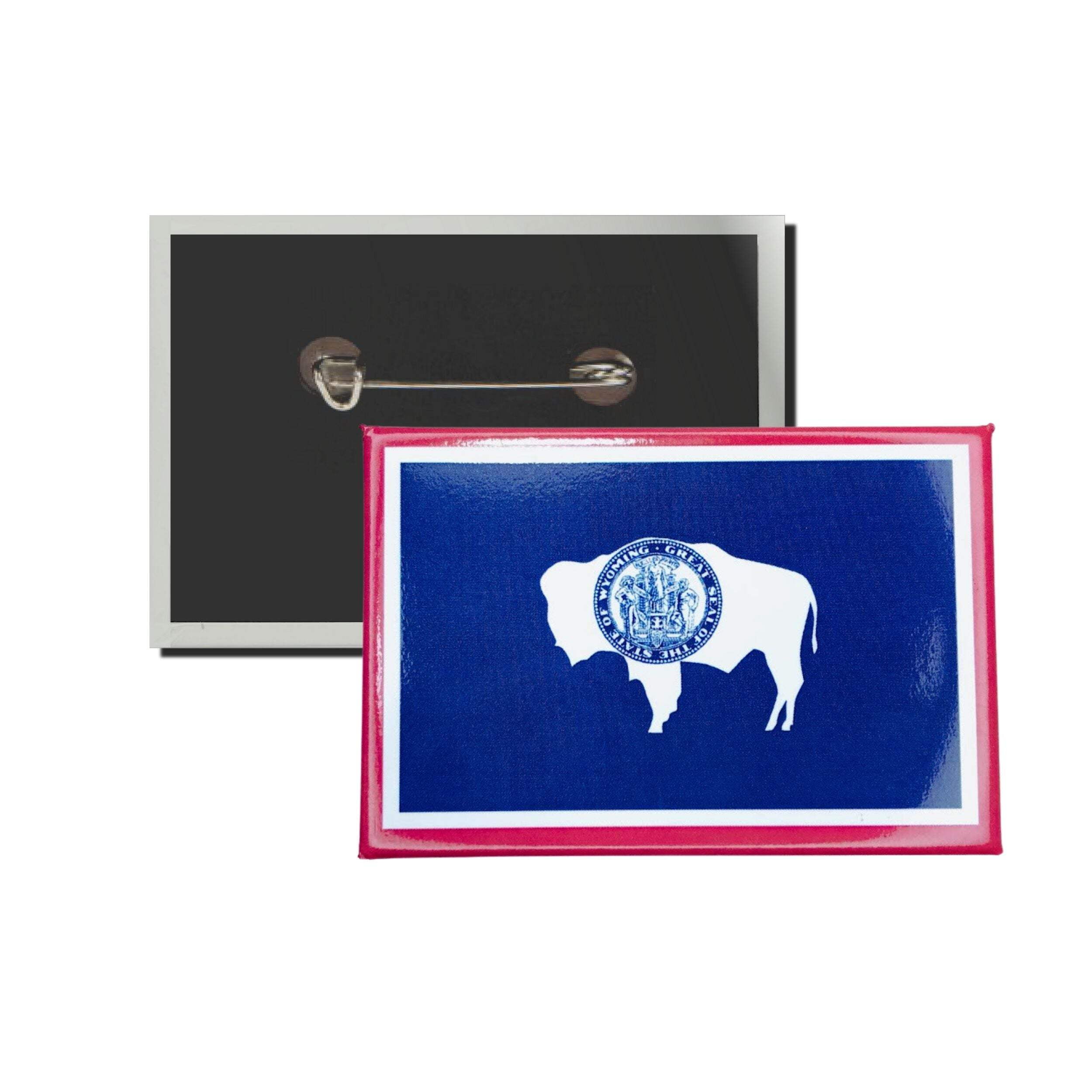 Horizontal Button - State Flag Wyoming - USA | State Flag Button | USA ...