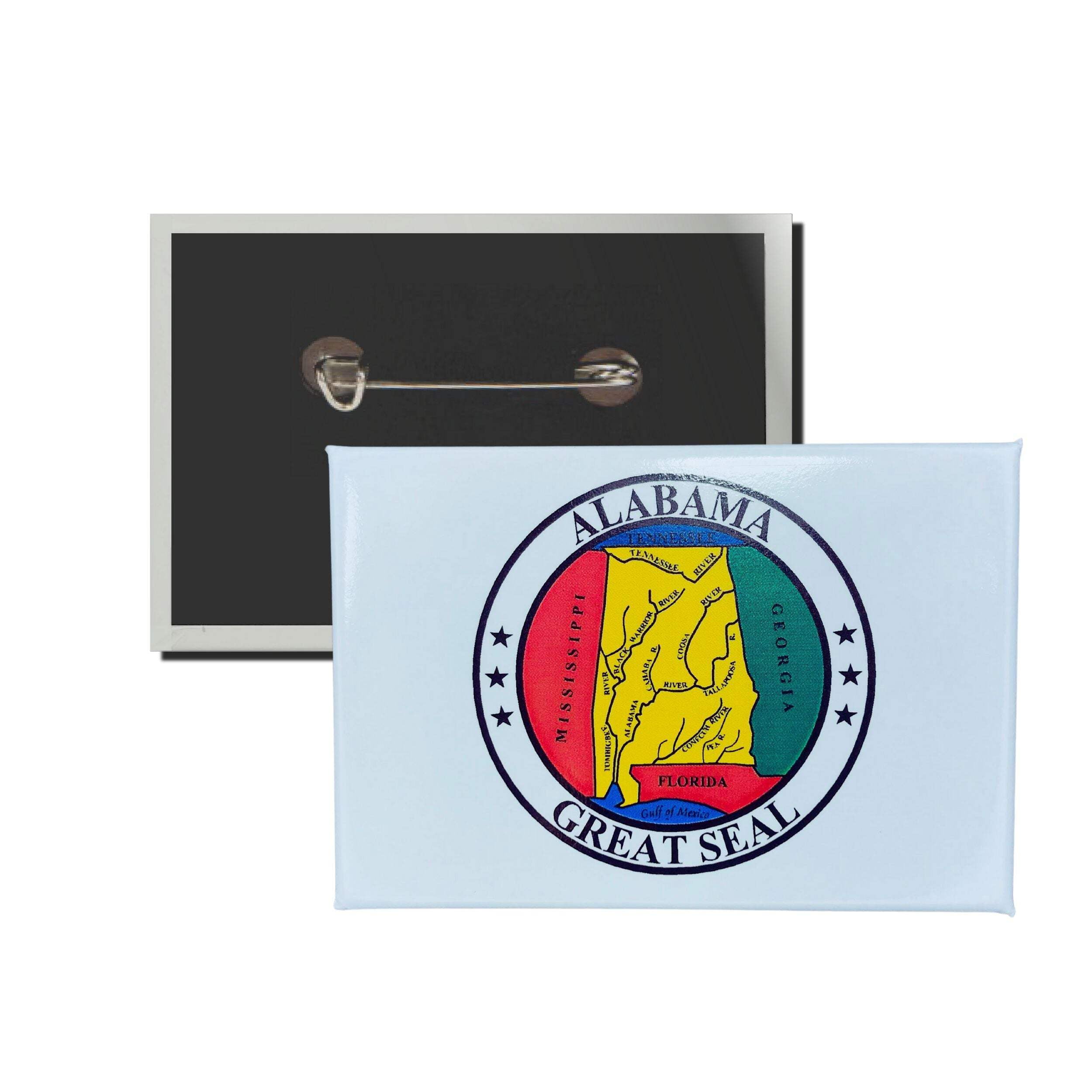 Horizontal Button - State Seal Alabama - USA | Wearable Lapel Accessory ...