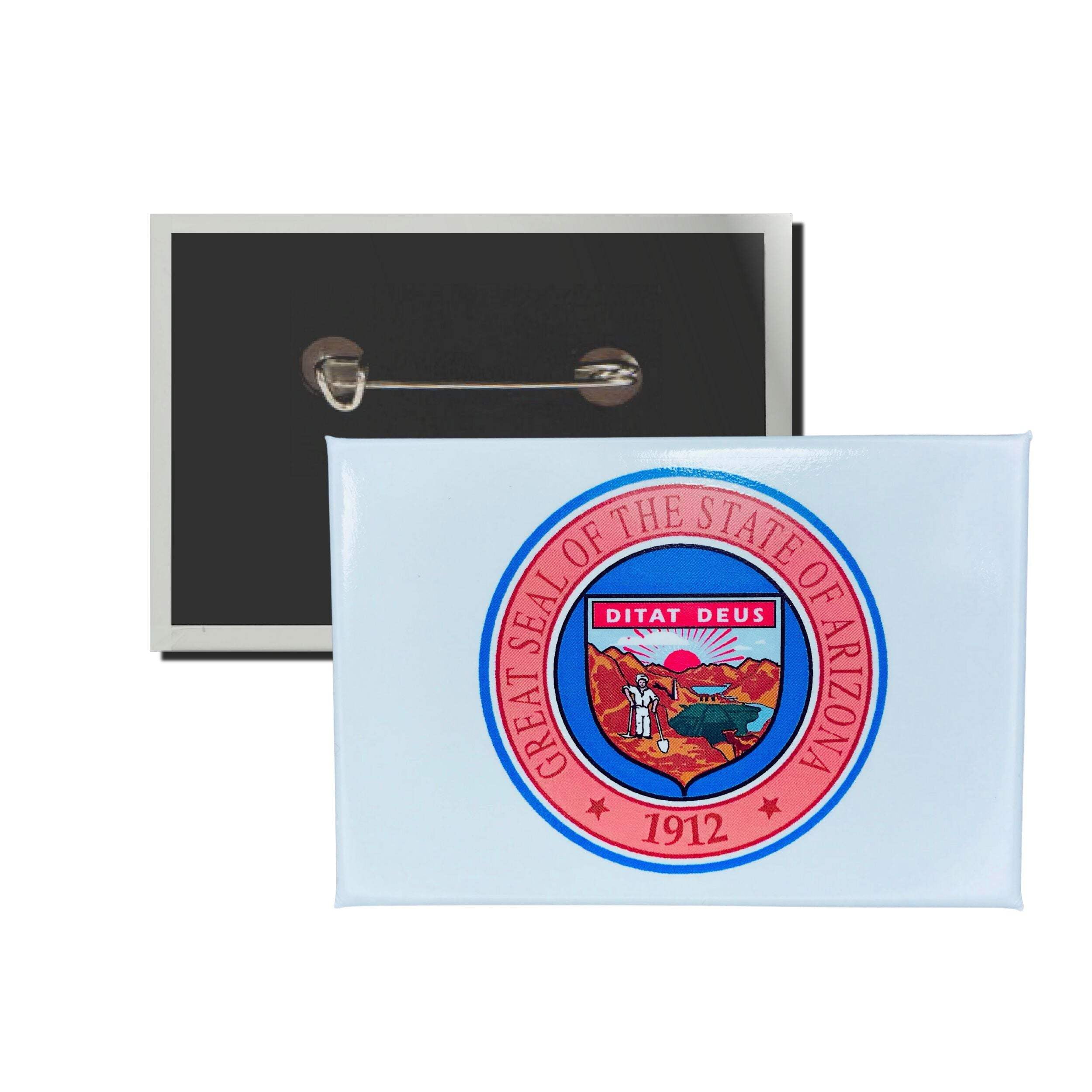 Horizontal Button - State Seal Arizona - USA | State Seal Button | USA ...