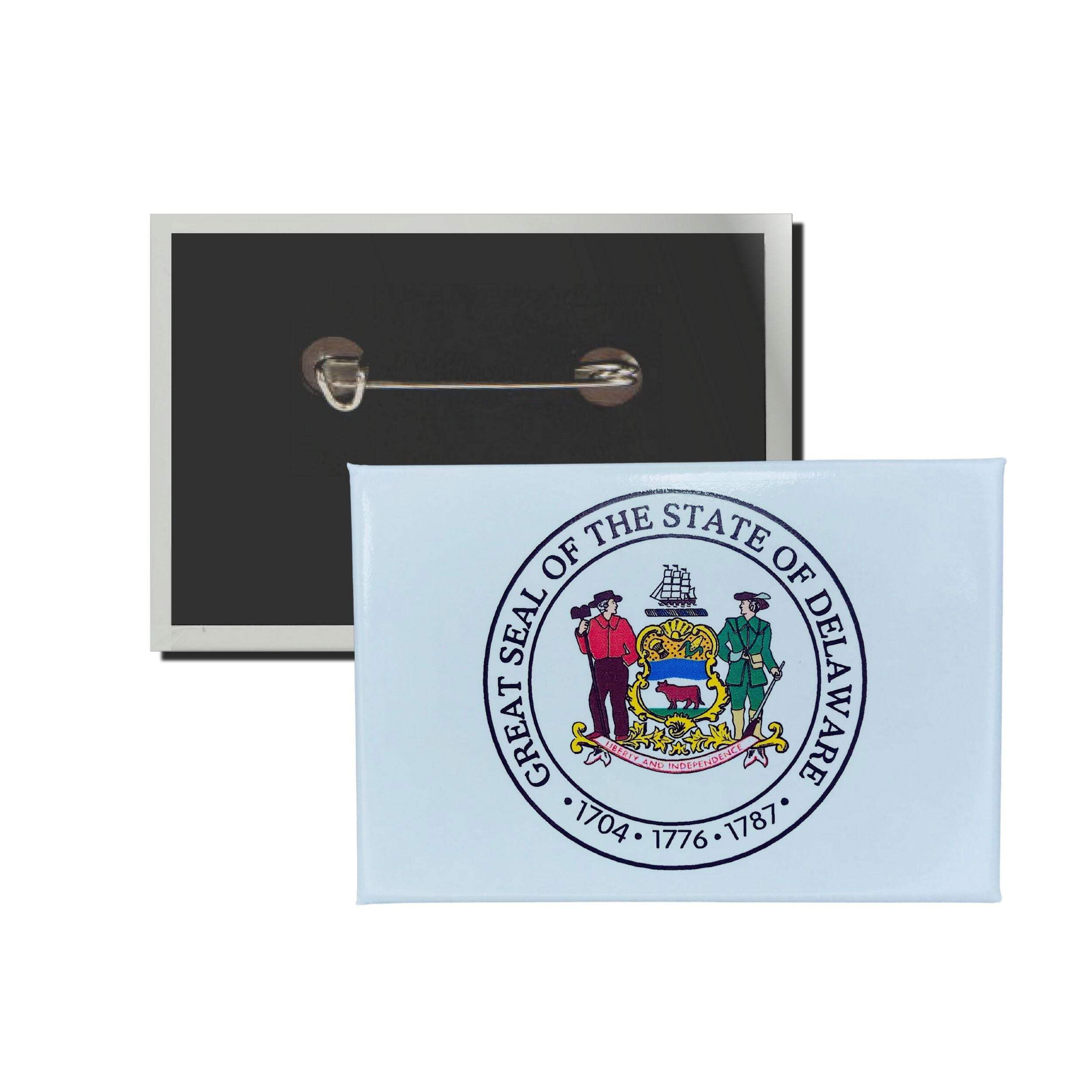 Horizontal Button - State Seal Delaware - USA | State Seal Button | USA ...