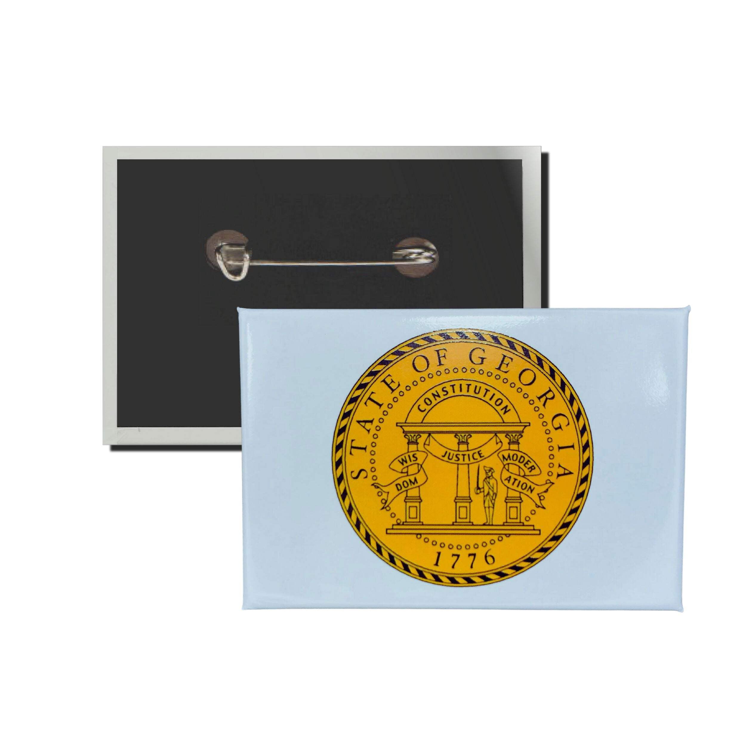 Horizontal Button - State Seal Georgia - USA | Wearable Lapel Accessory ...