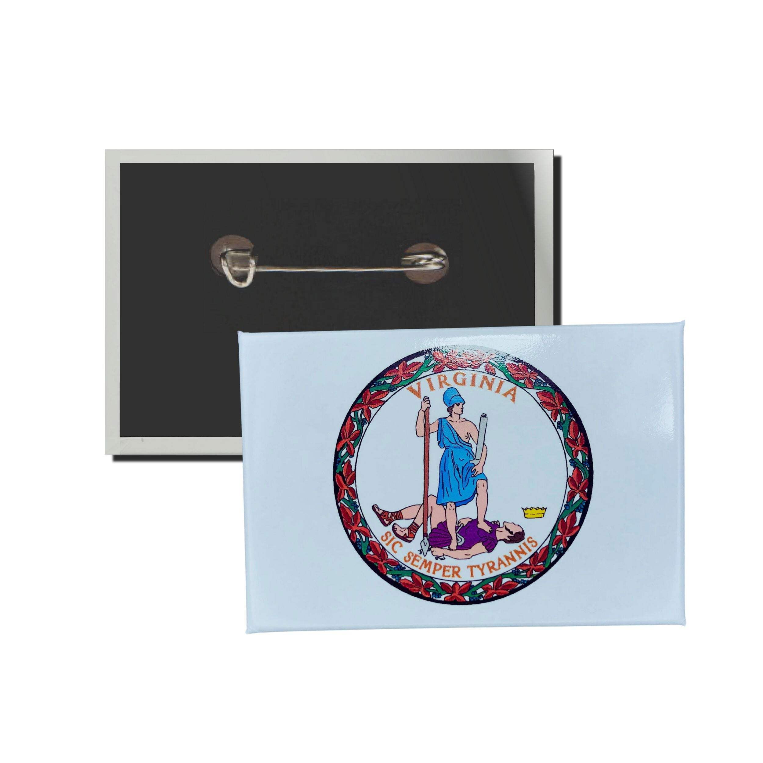 Horizontal Button - State Seal Virginia - USA | Wearable Lapel ...