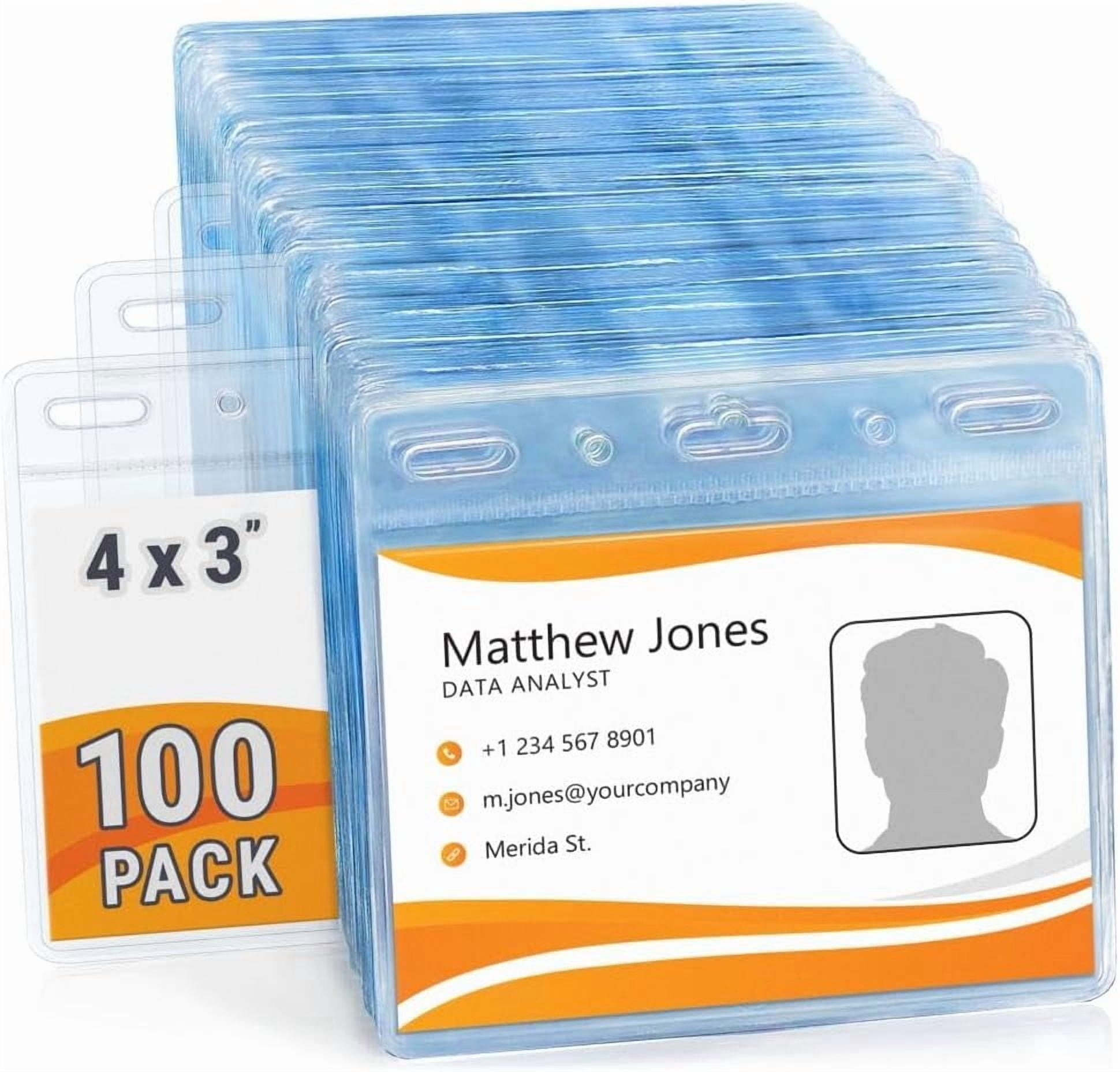 Horizontal Card Protector with Soft Edge (Large 4x3, 100 Pack) Clear ...