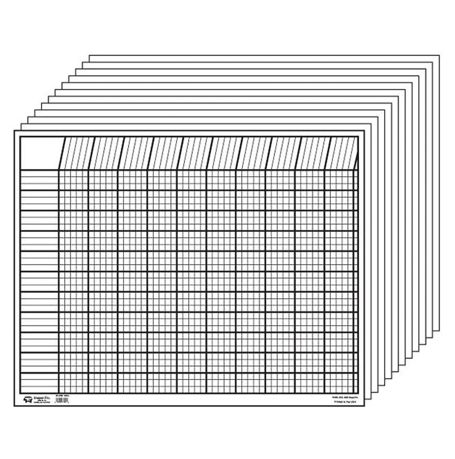 Horizontal Charts Set of 12 White- Perfect for Encouraging Positive ...
