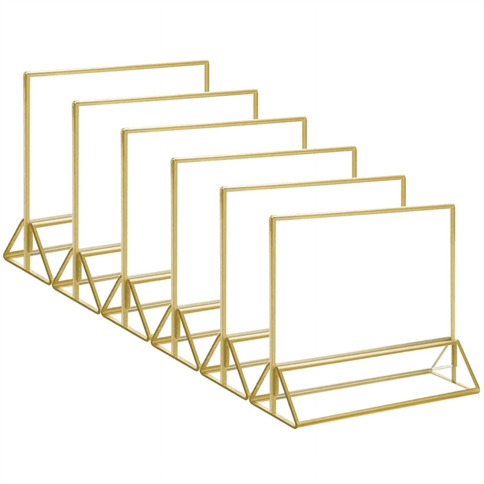 Horizontal Clear Acrylic Sign Holder Double Sided Table Menu Picture ...