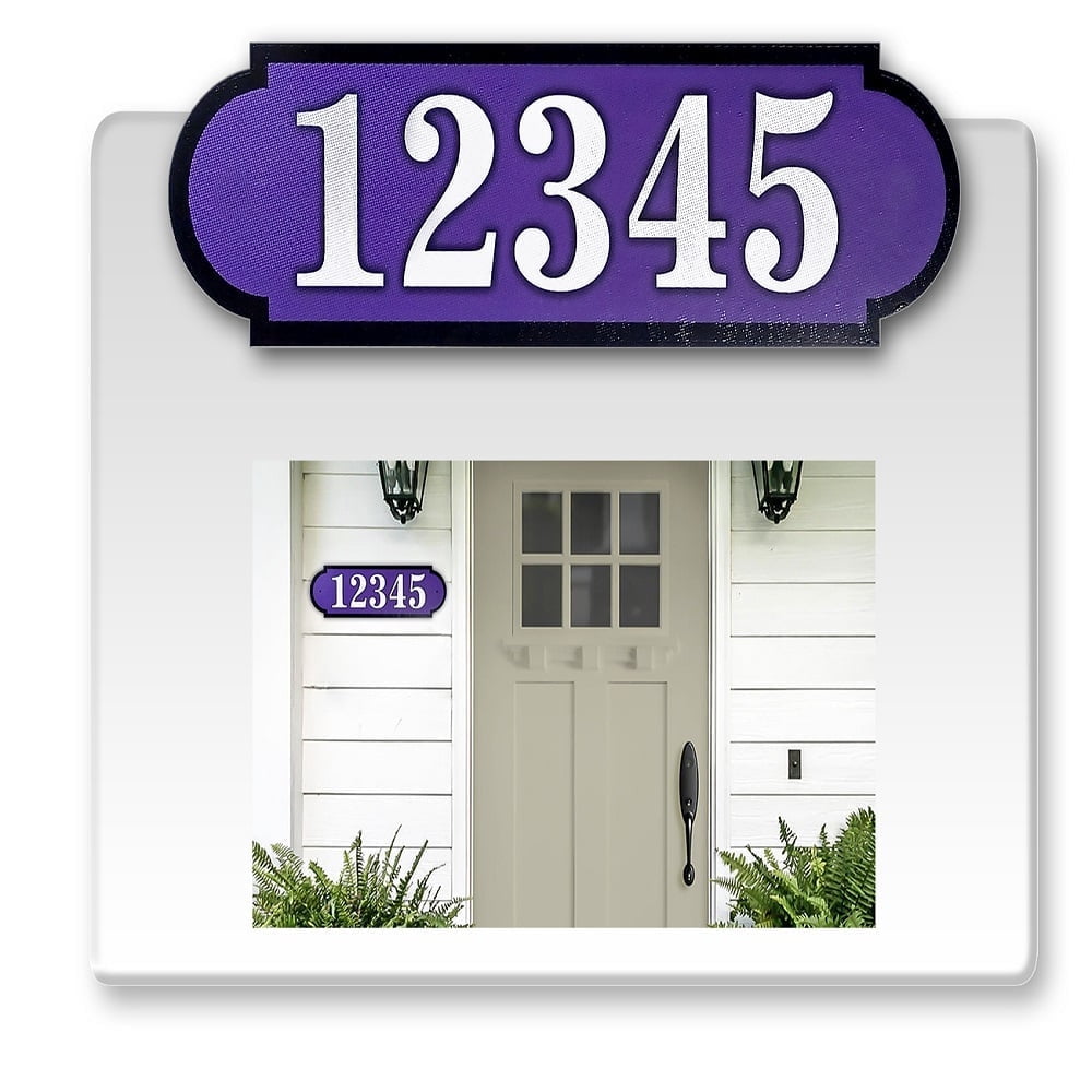 Horizontal Fancy Address Numbers for Outside, Custom, Super Reflective ...
