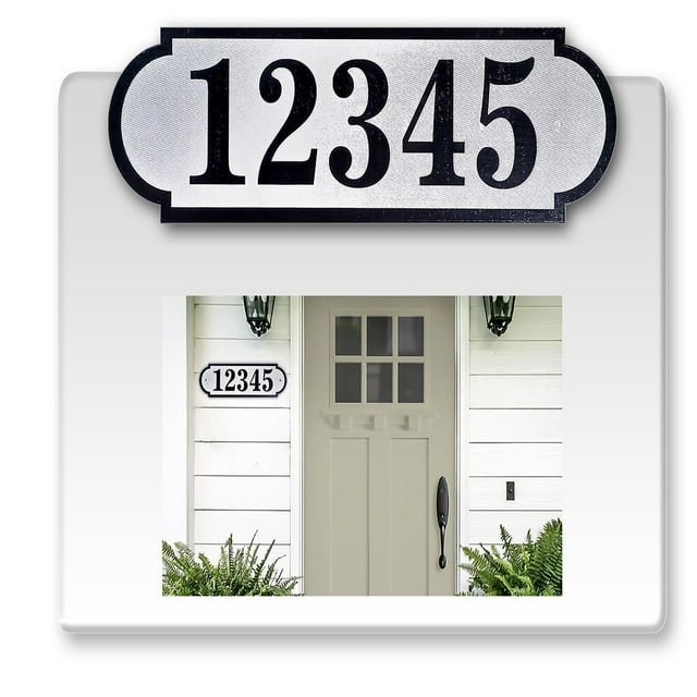 Custom Horizontal Address Numbers, Reflective Stickers for Home/Office ...