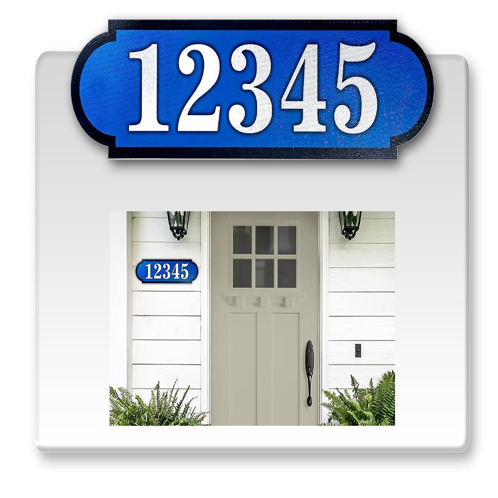 Horizontal Fancy Address Numbers for Outside, Custom, Super Reflective ...