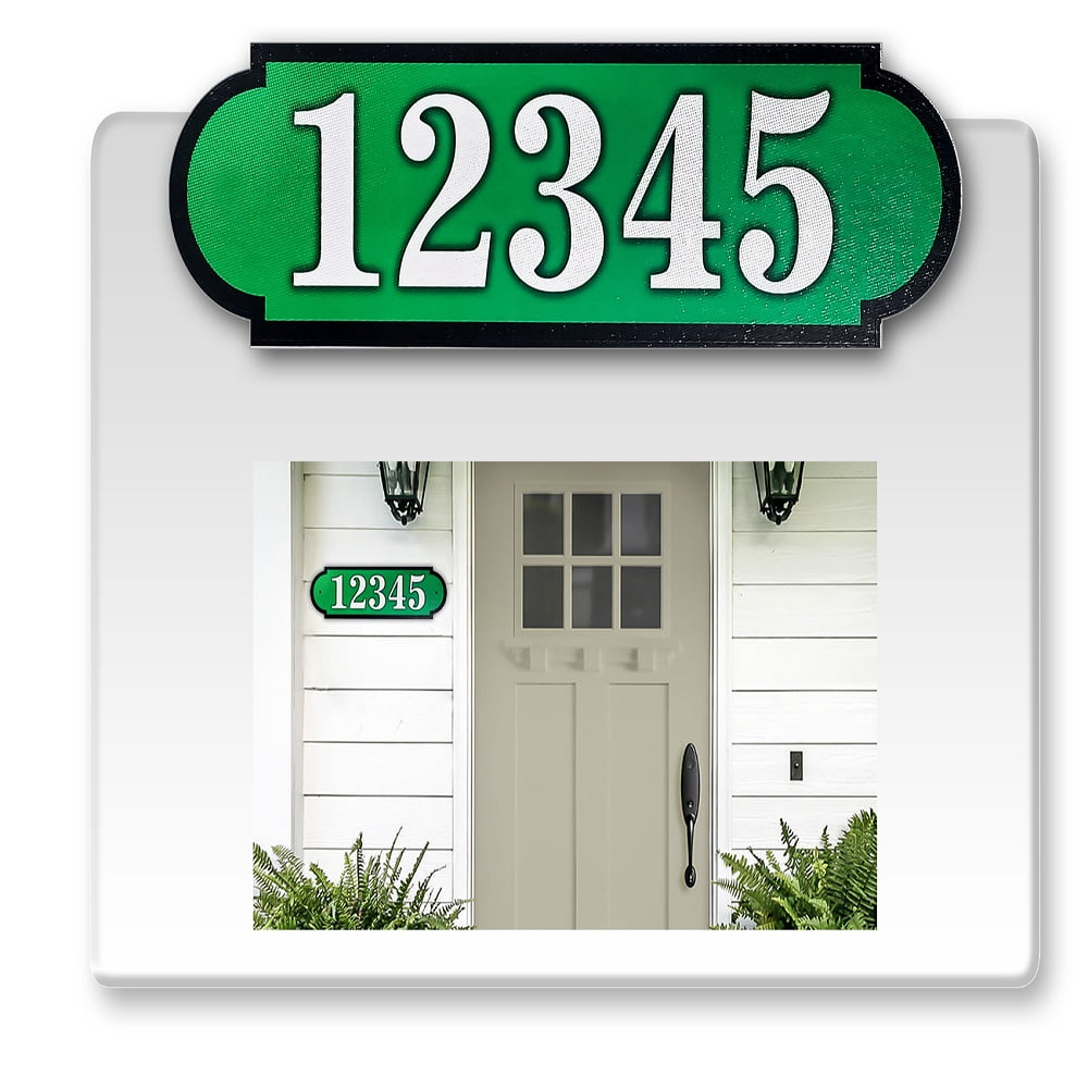 Horizontal Fancy Address Numbers for Outside, Custom, Super Reflective ...