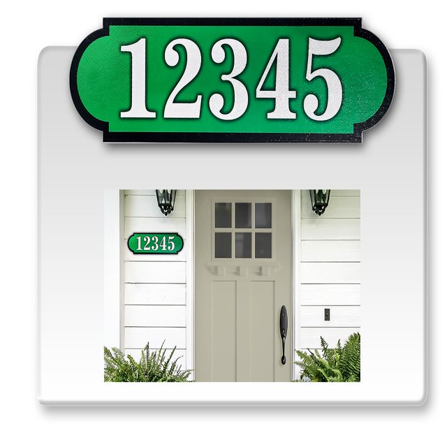 Horizontal Fancy Address Numbers for Outside, Custom, Super Reflective ...