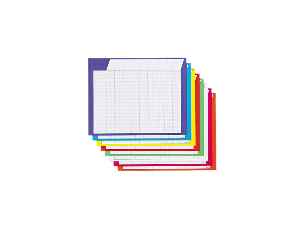 Horizontal Incentive Chart Pack, 28w x 22h, Assorted Colors, 8/Pack ...