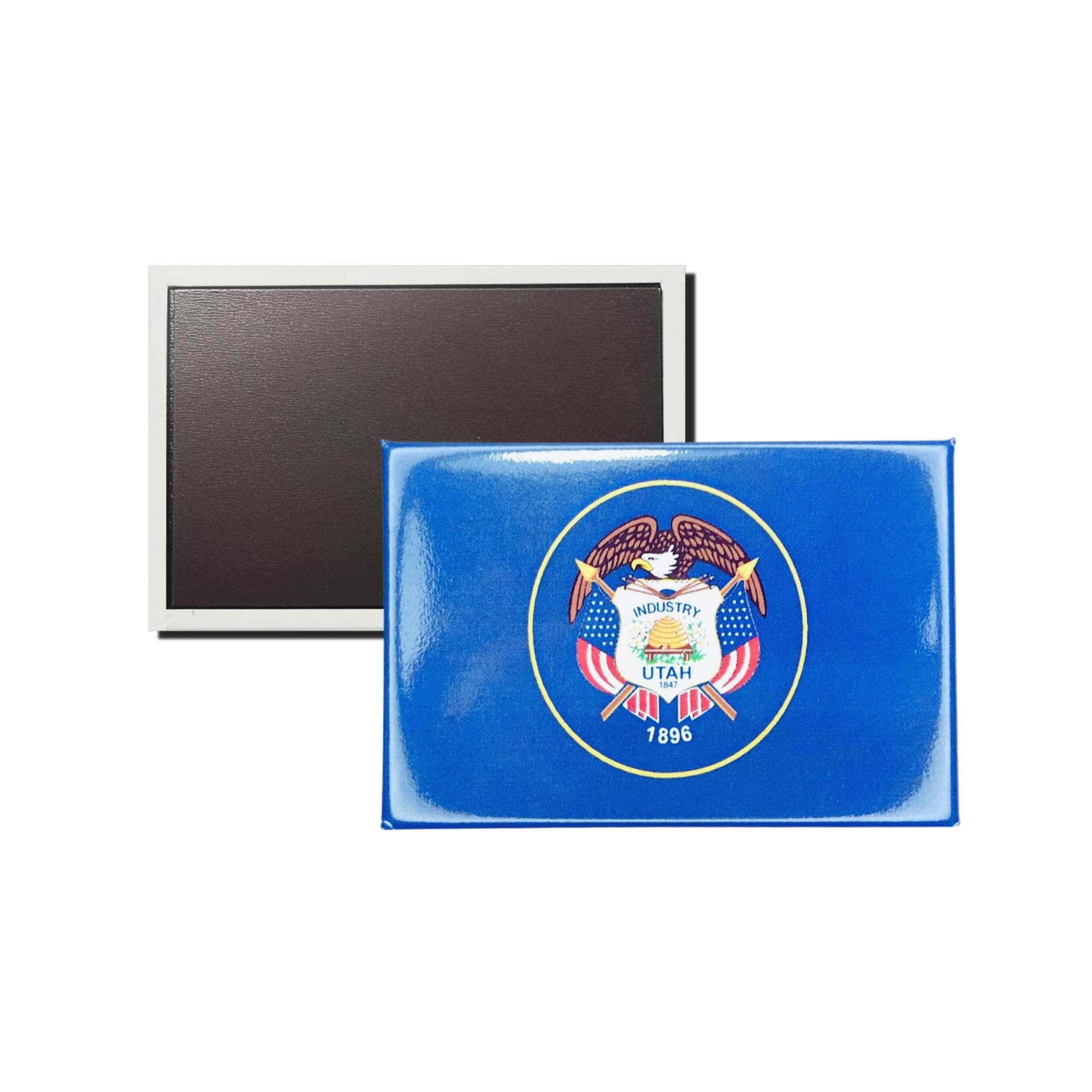 Horizontal Magnet - State Flag Utah - USA | Refrigerator Decor Accent ...