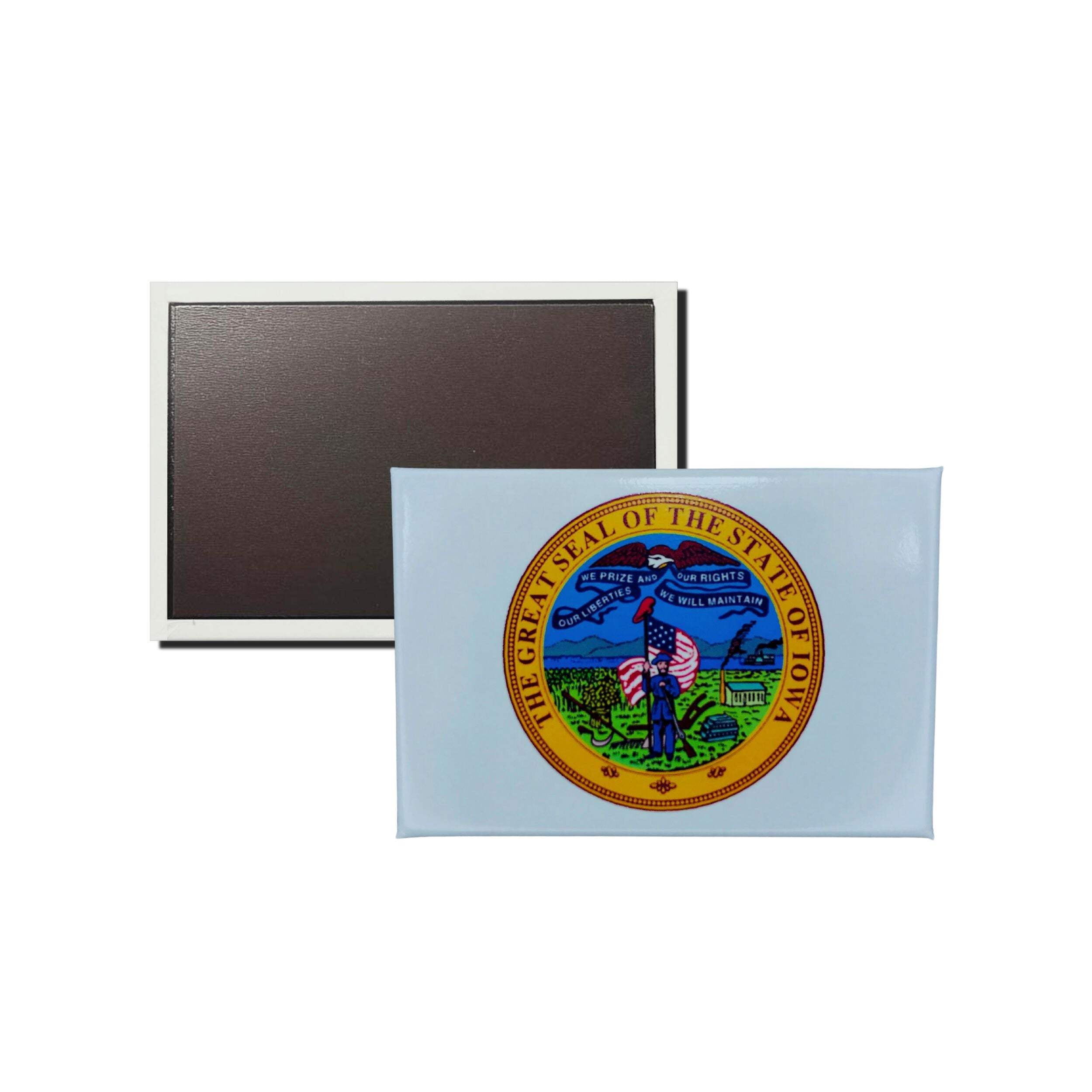 Horizontal Magnet - State Seal Iowa - USA | Refrigerator Decor Accent ...