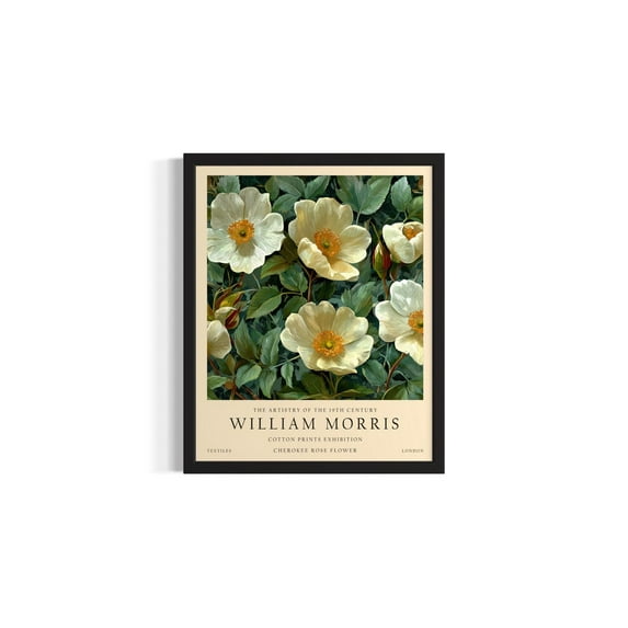 Cherokee Rose William Morris Flower Art Print, Living Room Wall Art ...