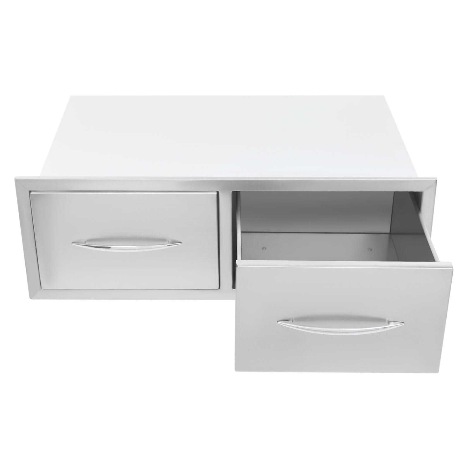 Horizontal Outdoor Double Drawers Stainless Steel Kitchen Drawers ...