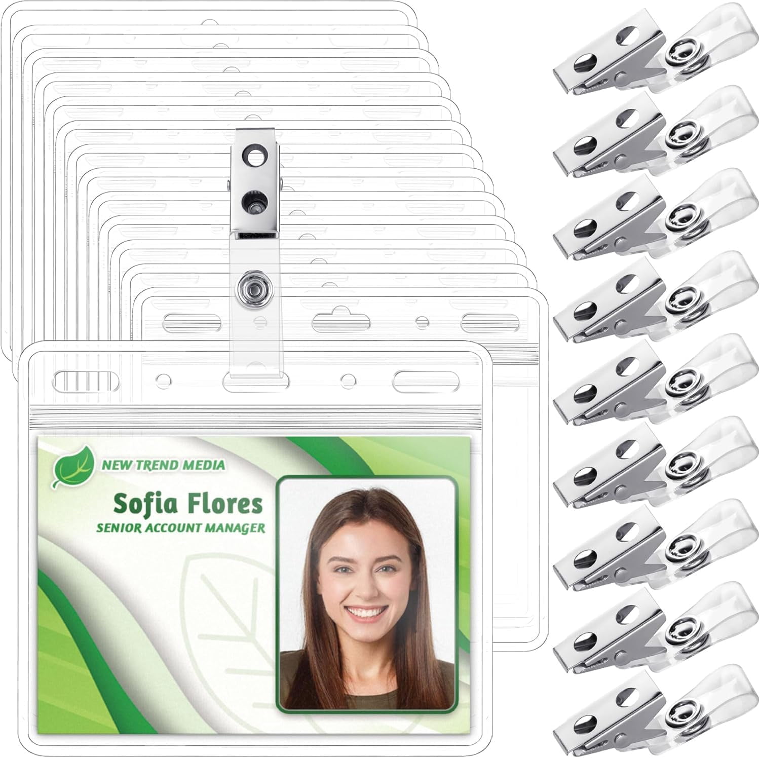 - Horizontal PVC Card Protector with Metal Clips and Vinyl Straps with ...