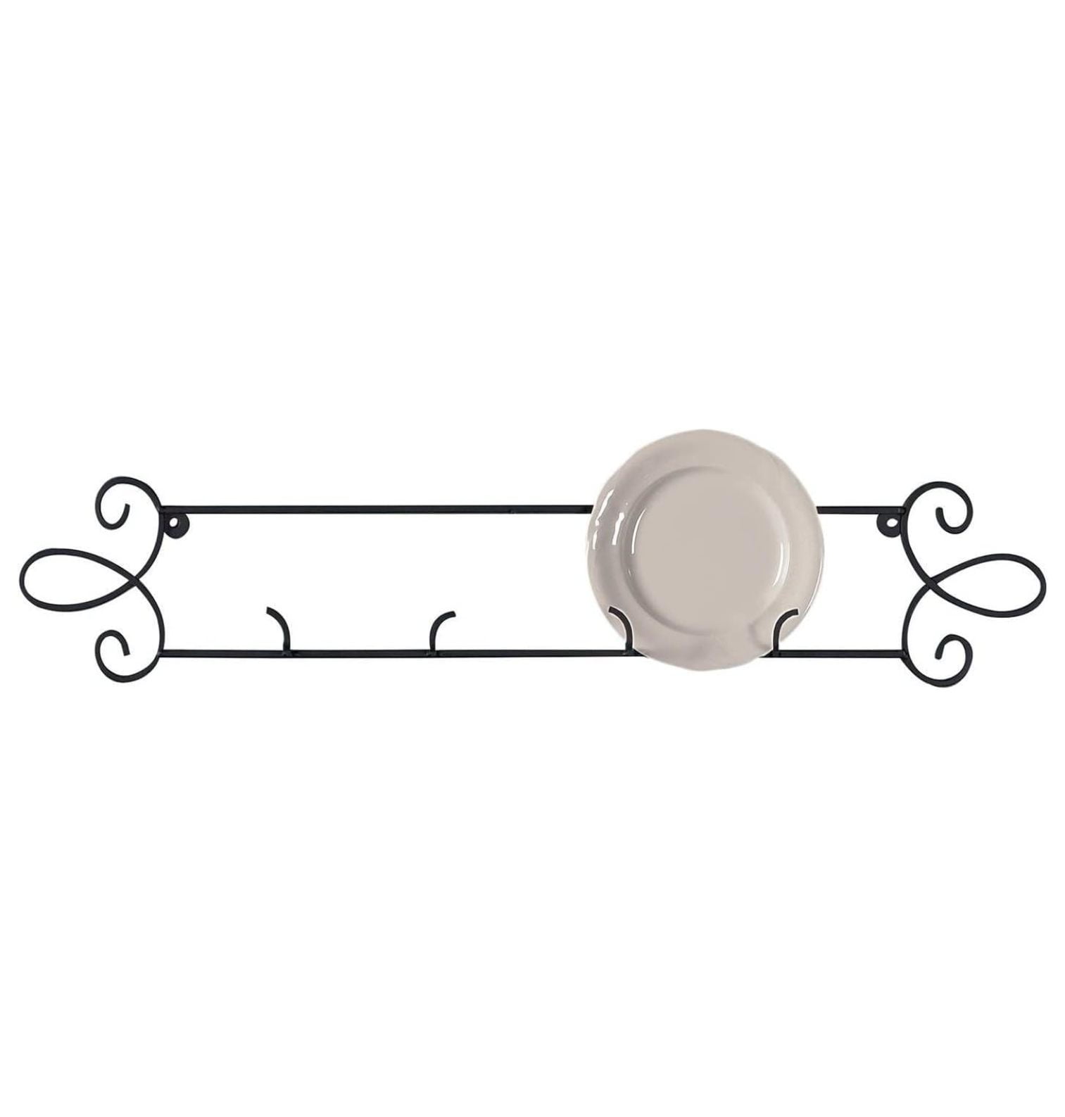 Horizontal Plate Rack, Black Display (2 Place) - Durable & Sturdy Metal ...