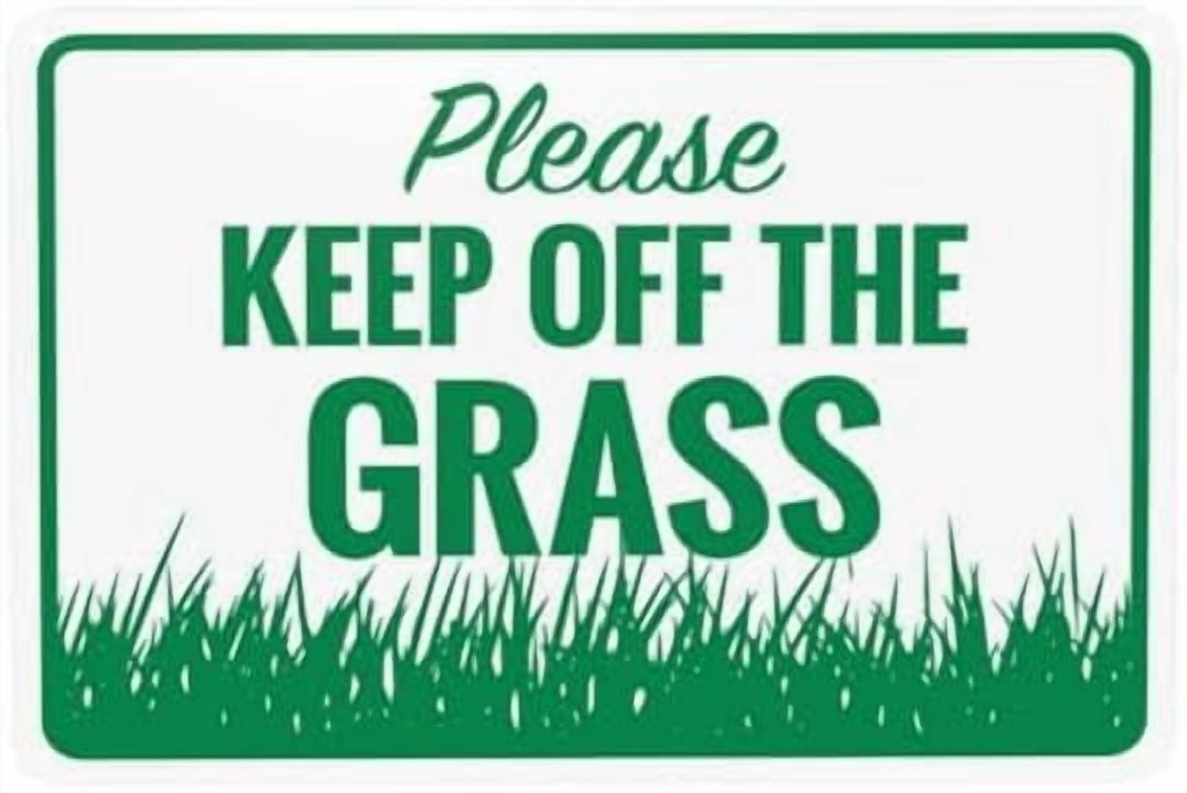 Horizontal Please Keep Off The Grass Warning,Prohibition Security Metal ...