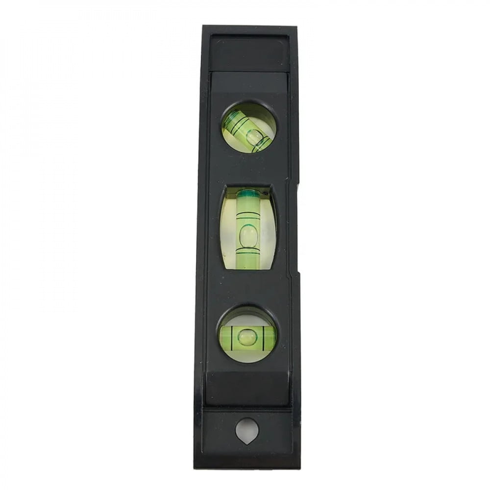 Horizontal Ruler 3 Bubble Spirit Level Magnetic ABS Shell Mini Pocket ...
