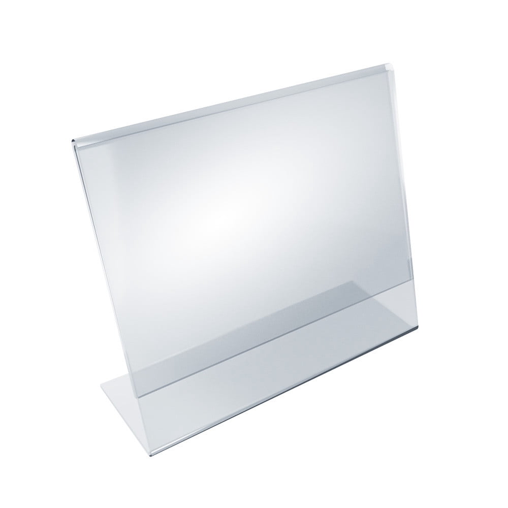Angled L-Shaped Sign Holder Frame with Slant Back Design 10"x 8''High ...