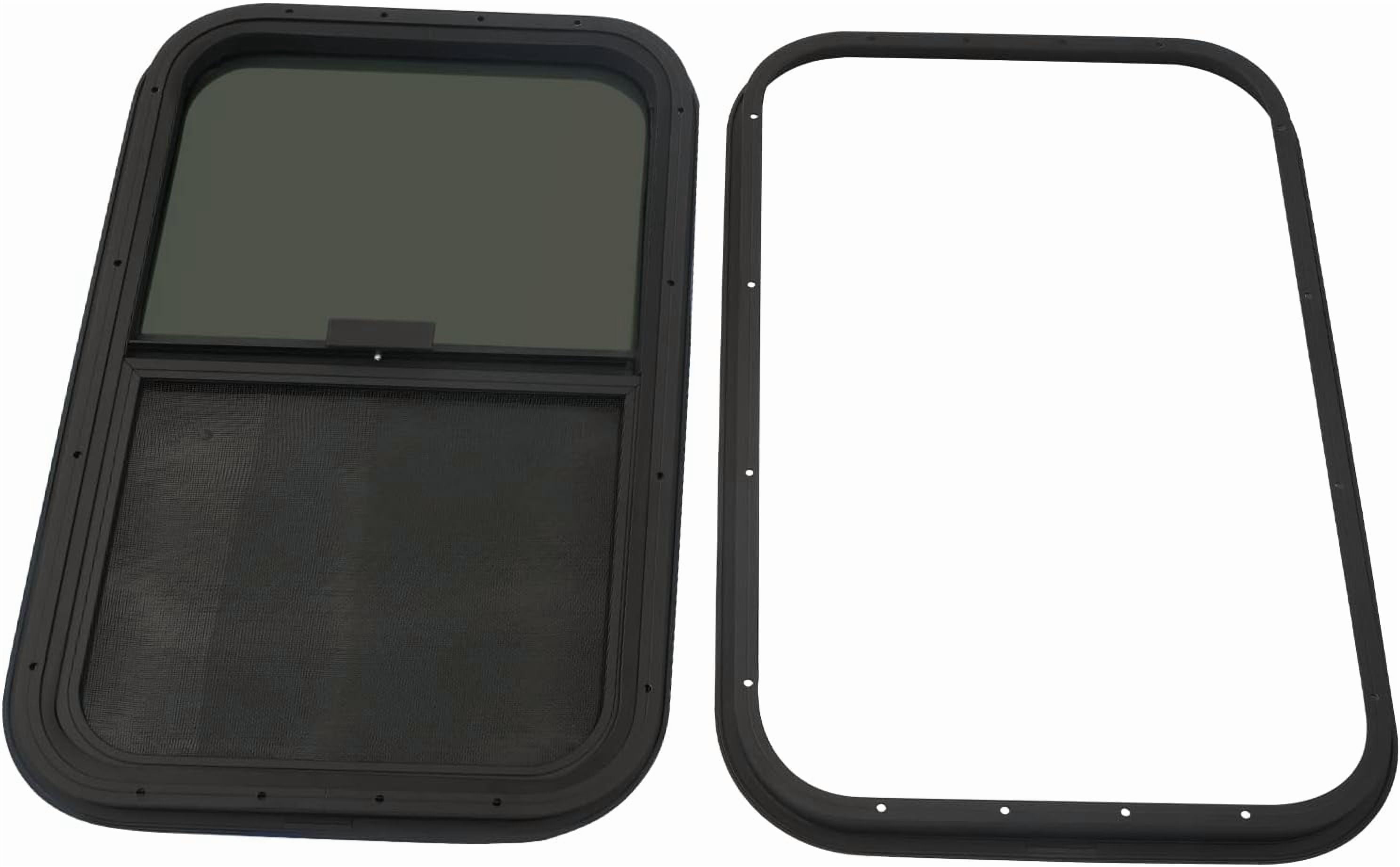 Horizontal Slider Window Rectangular Trailer Sliding Window +Screen ...