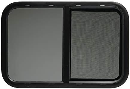 Horizontal Sliding Black RV Window 30" X 20" X 1-1/2" Includes Mounting ...