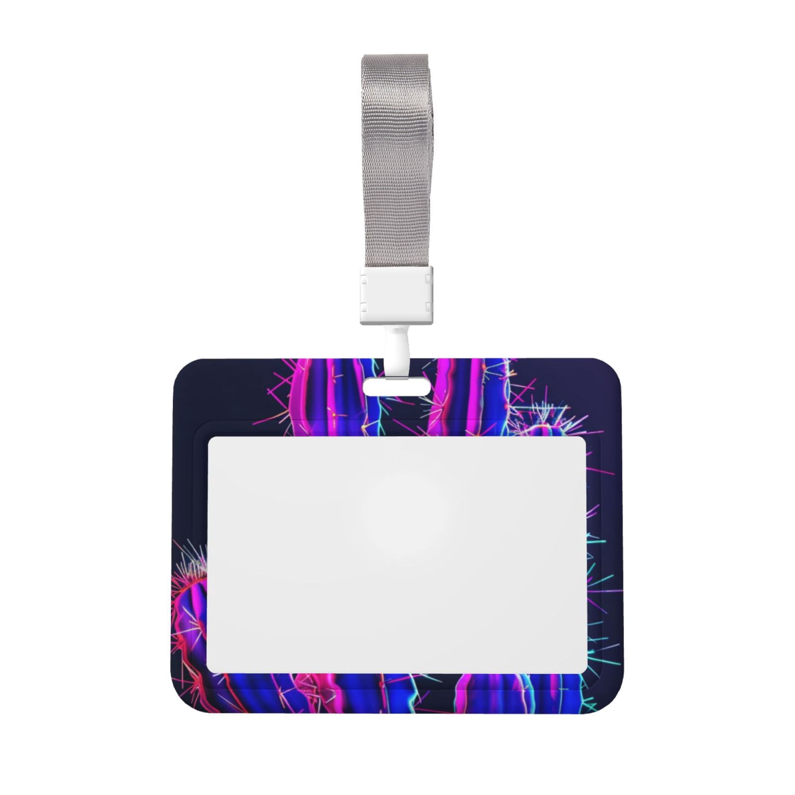 Horizontal Sliding ID Badge Holder Hard Plastic Card Case Protector ...
