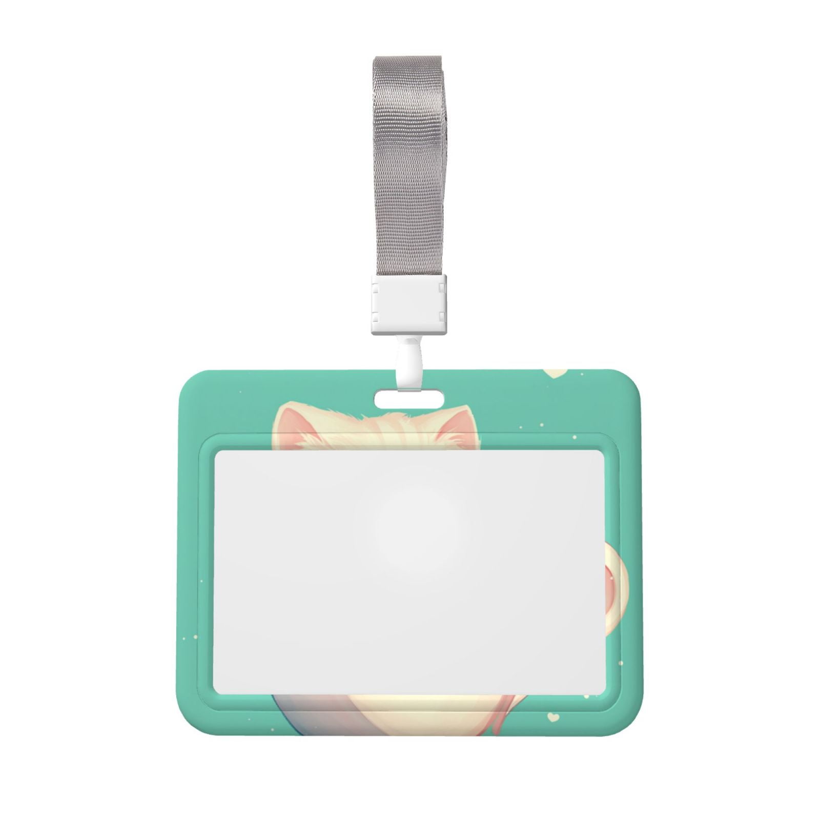Horizontal Sliding ID Badge Holder Hard Plastic Card Case Protector ...