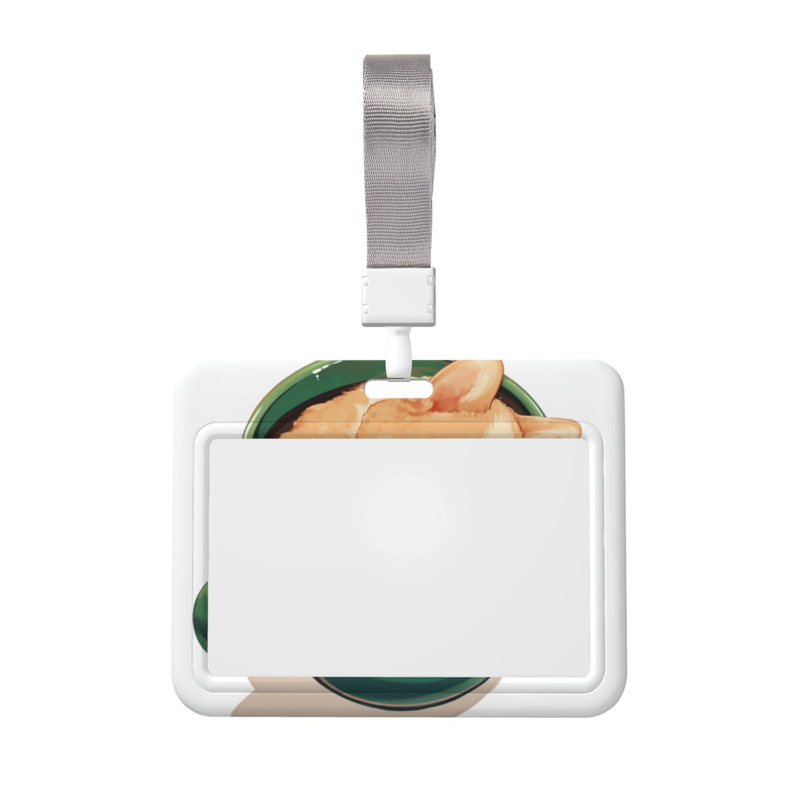 Horizontal Sliding ID Badge Holder Hard Plastic Card Case Protector ...