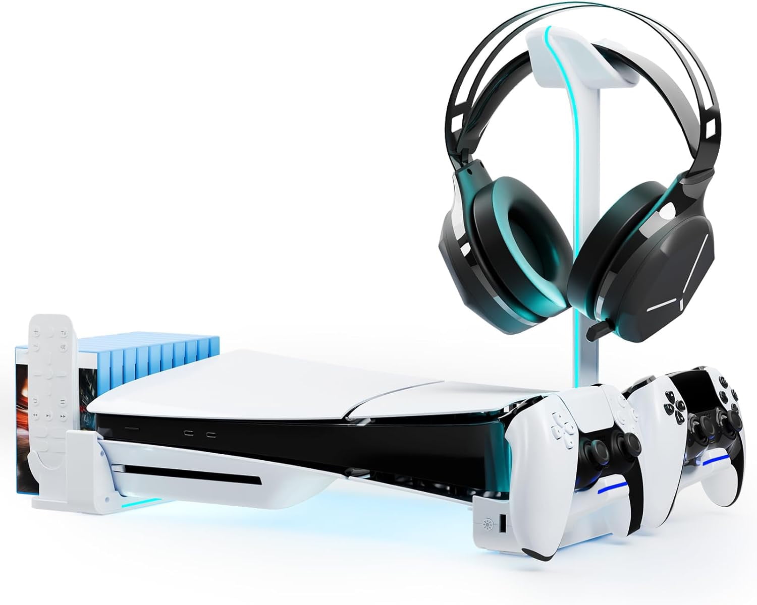 Horizontal Stand for PS5 Slim Disc and Digital Console with Dual ...