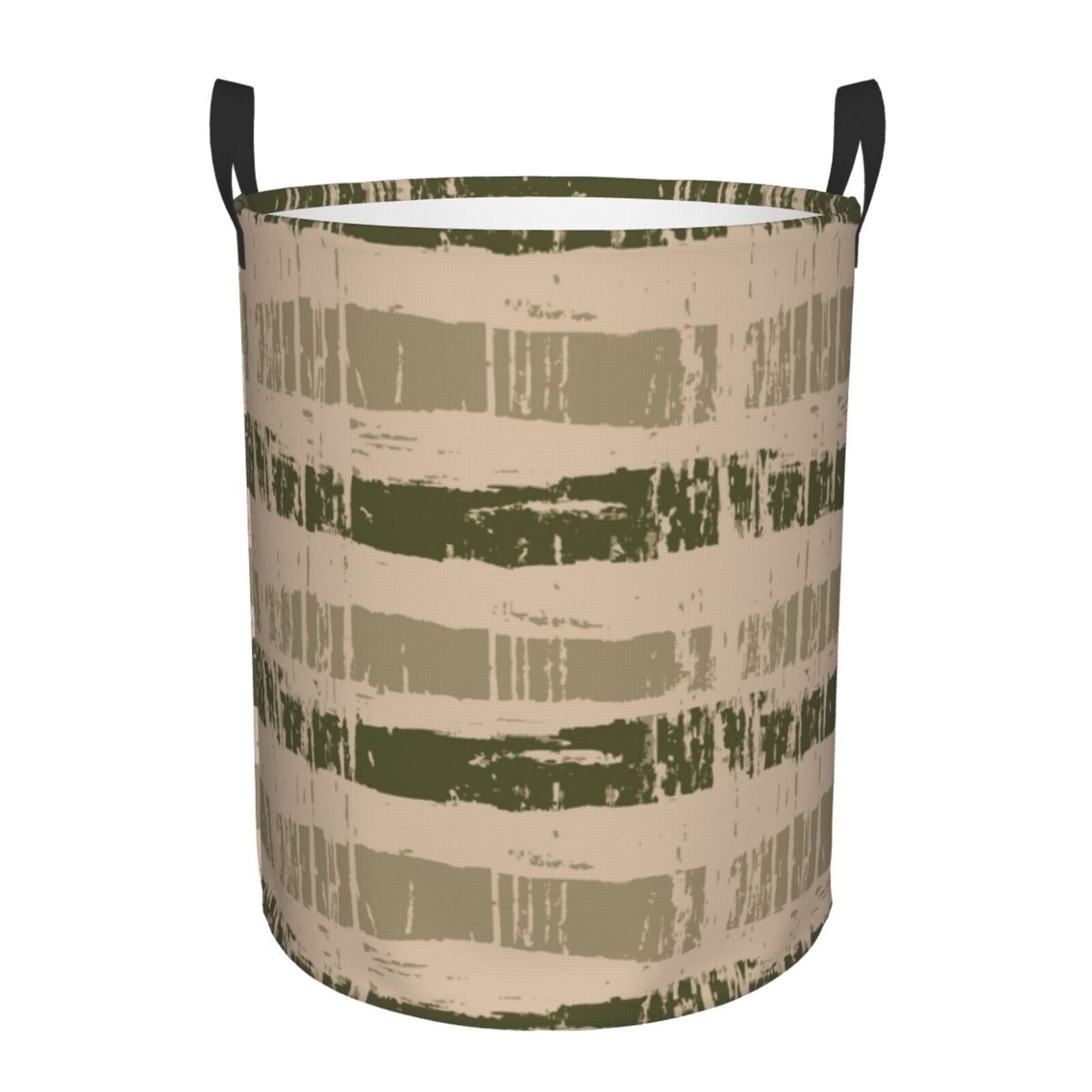 Horizontal Striped Camouflage Laundry Basket with Handles ...