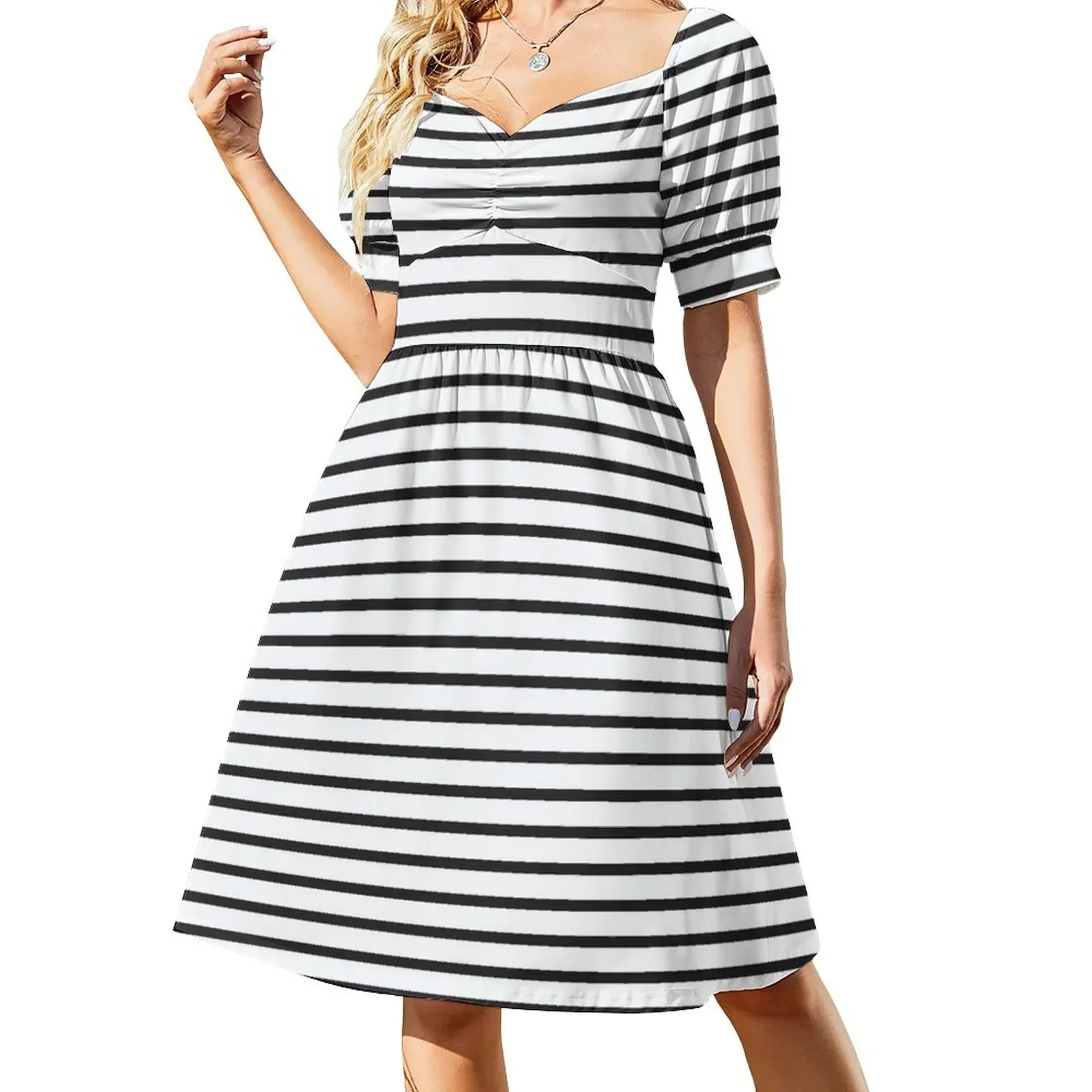 Horizontal Stripes Sleeveless Dress ceremony dresses Dress for pregnant ...