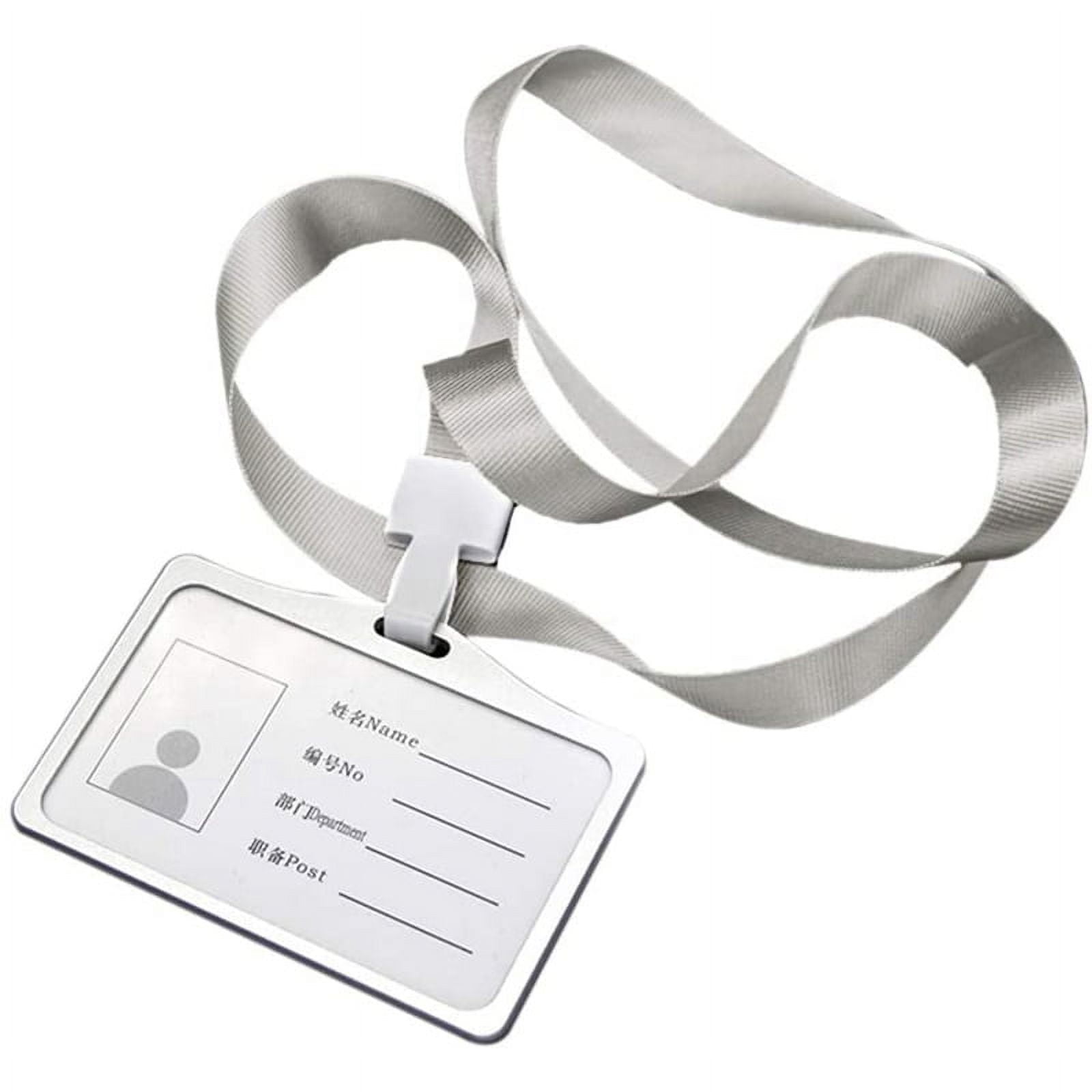 Horizontal Style Aluminum Alloy ID Card Holder with Lanyard Neck for ...