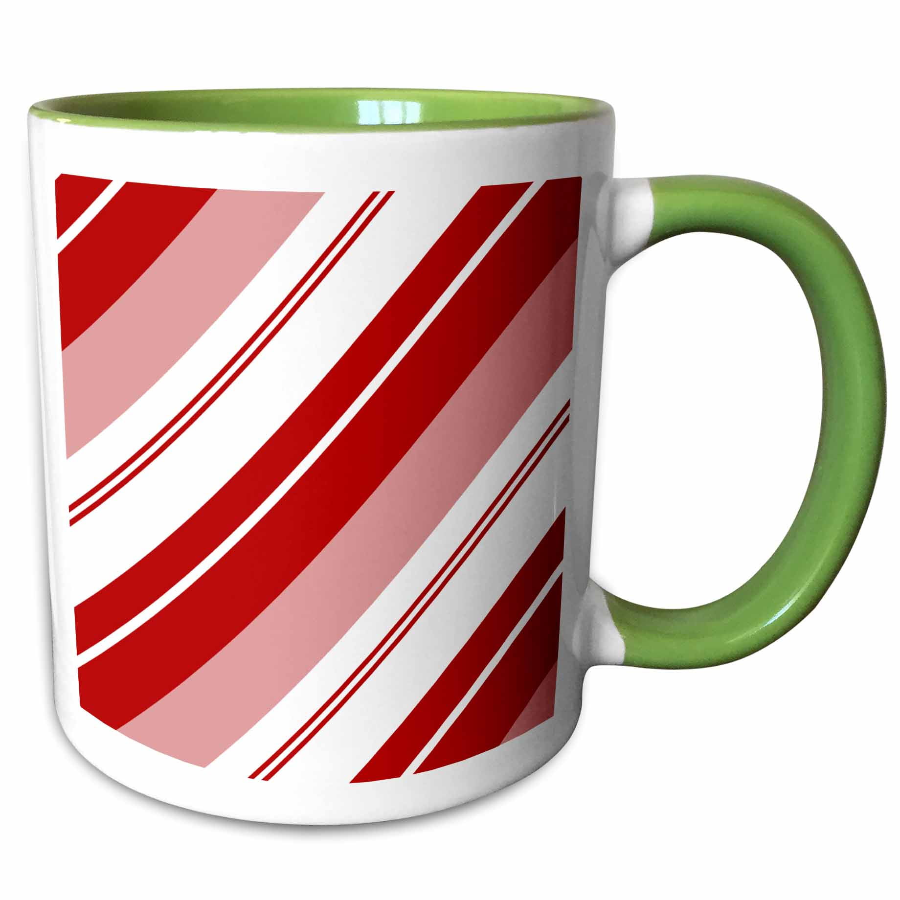 Horizontal two tone red and white candy stripes. Peppermint stick ...