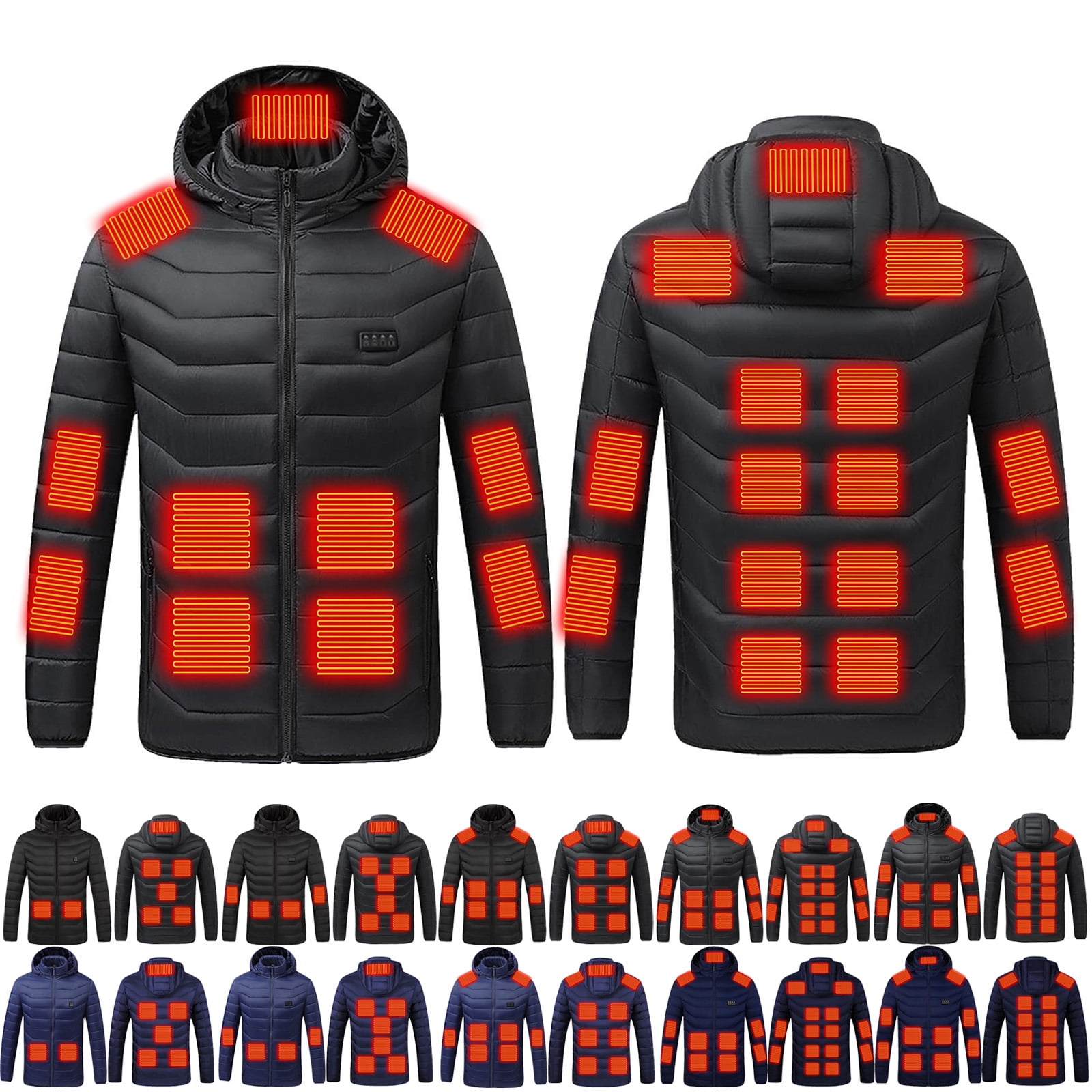 Horkkom Heated Jackets for Men Women Rechargeable USB Waterproof Heated ...