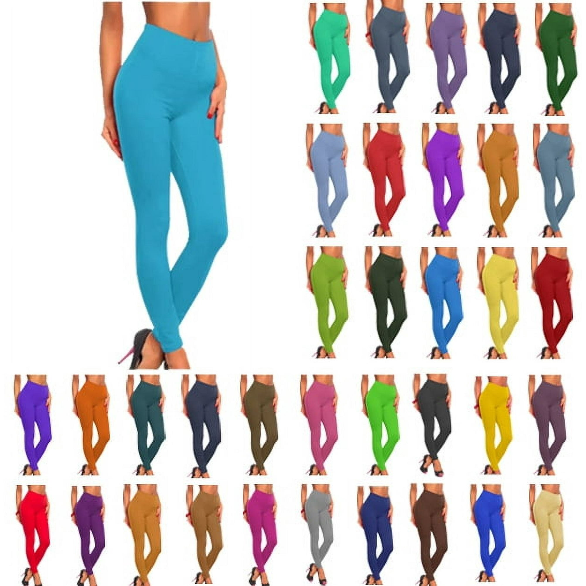 Horkkom Workout Leggings for Women High Waisted Solid Color Yoga Pants ...