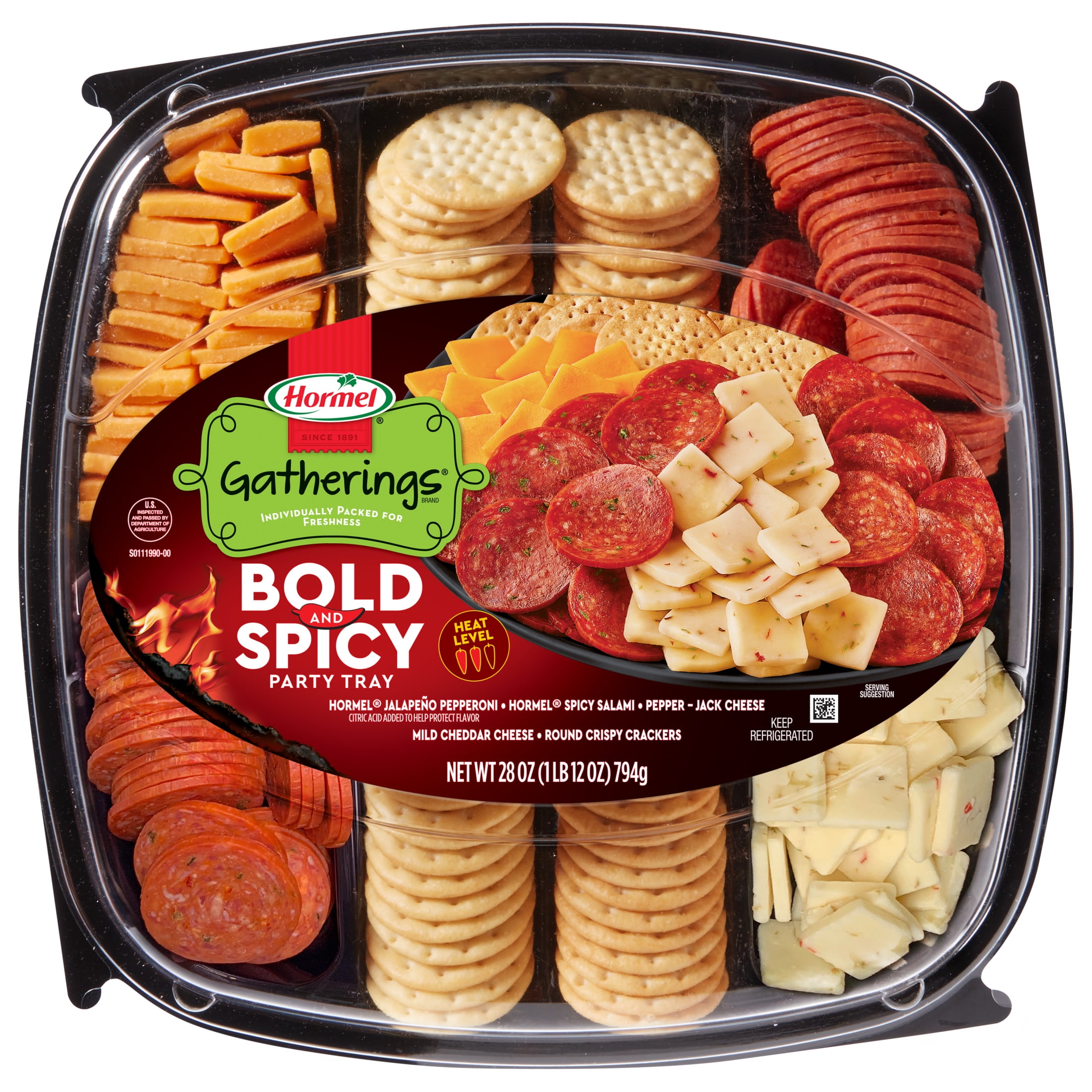 HORMEL GATHERINGS Bold and Spicy Party Tray, 1.75lbs - Walmart.com