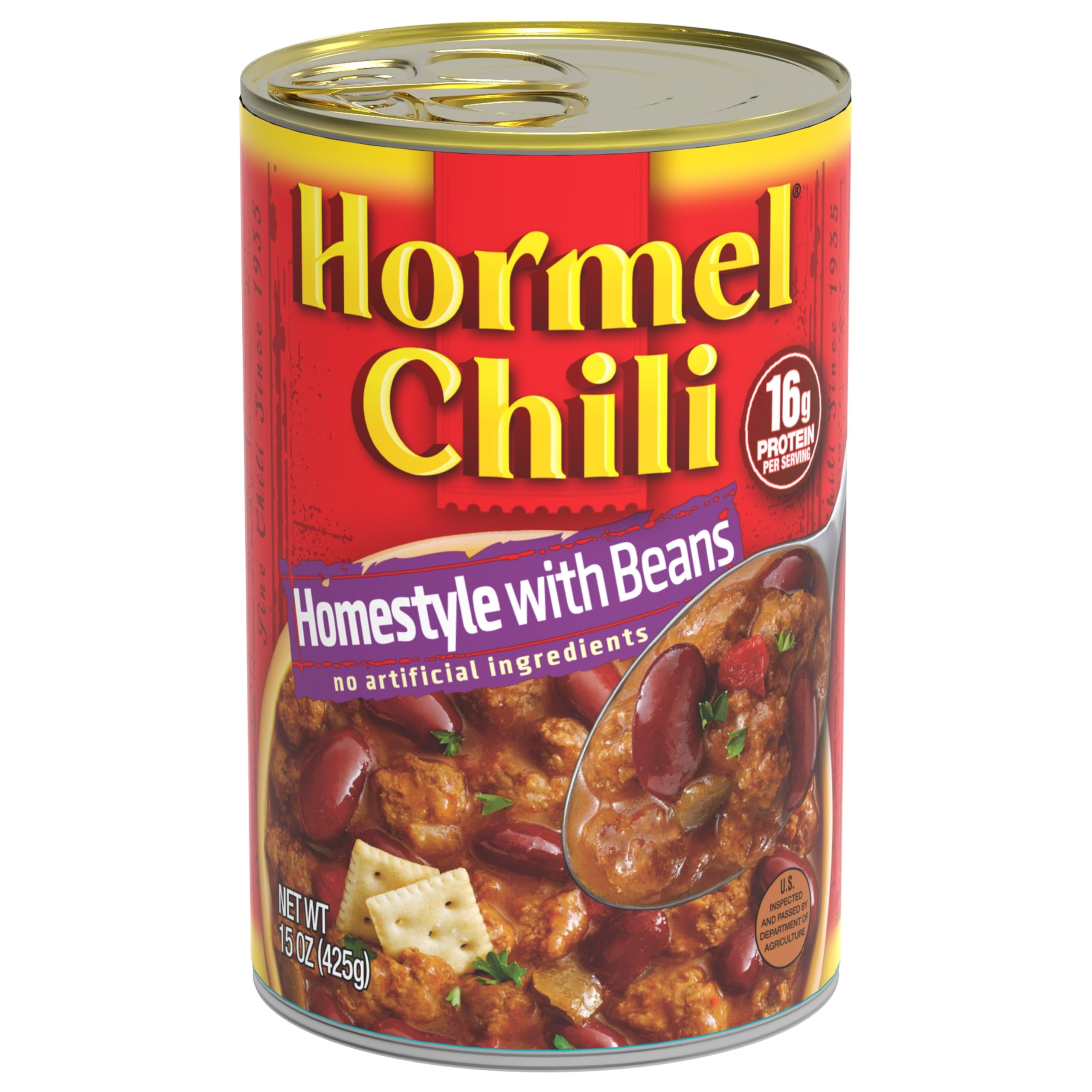 Hormel Chili Hormel Home Style Chili SMRWith Beans, 15 Ounce (Pack of ...