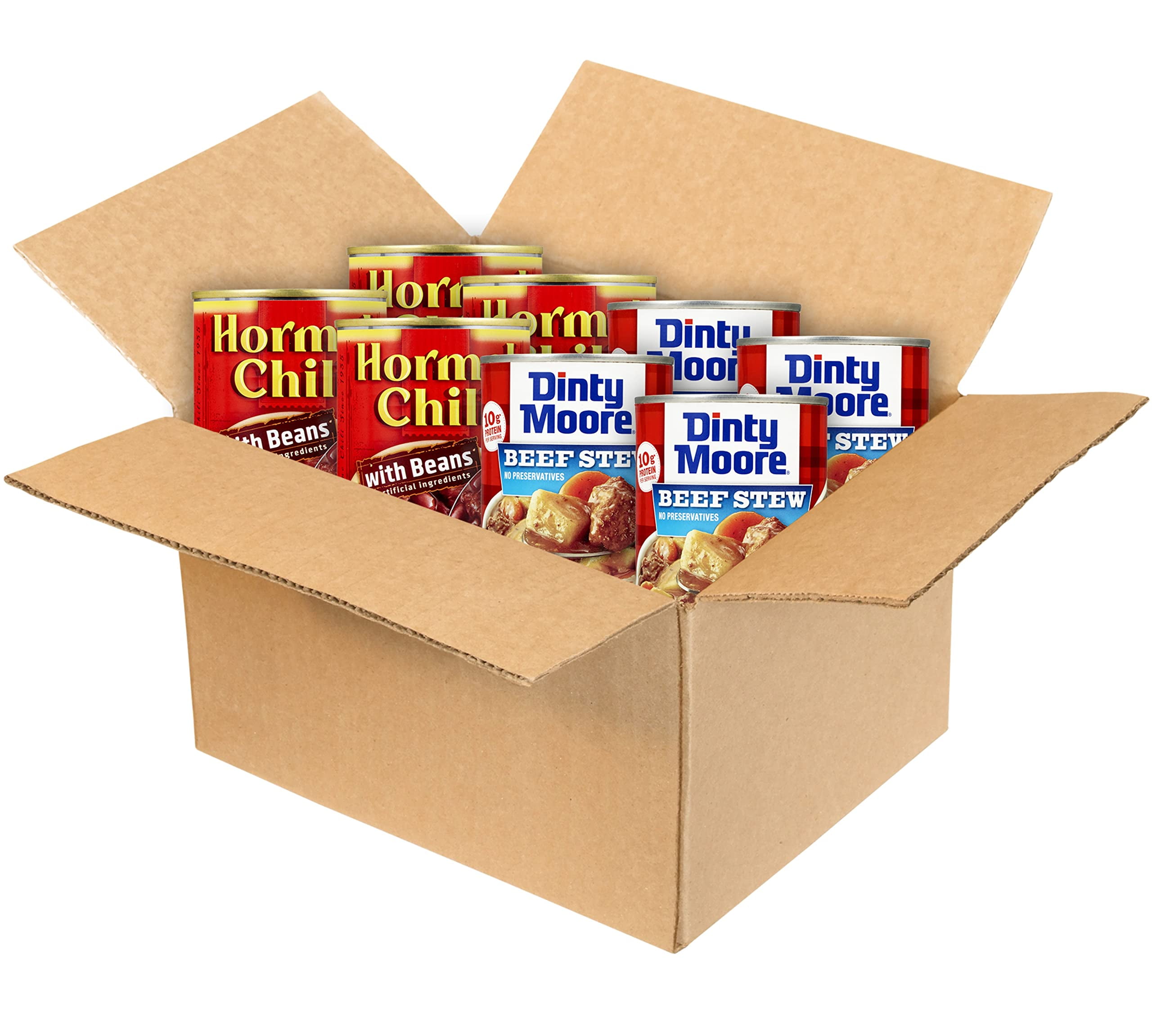 Hormel Chili With Bean & DINTY AIS1 MOORE Beef Stew Variety Pack, 15 oz ...