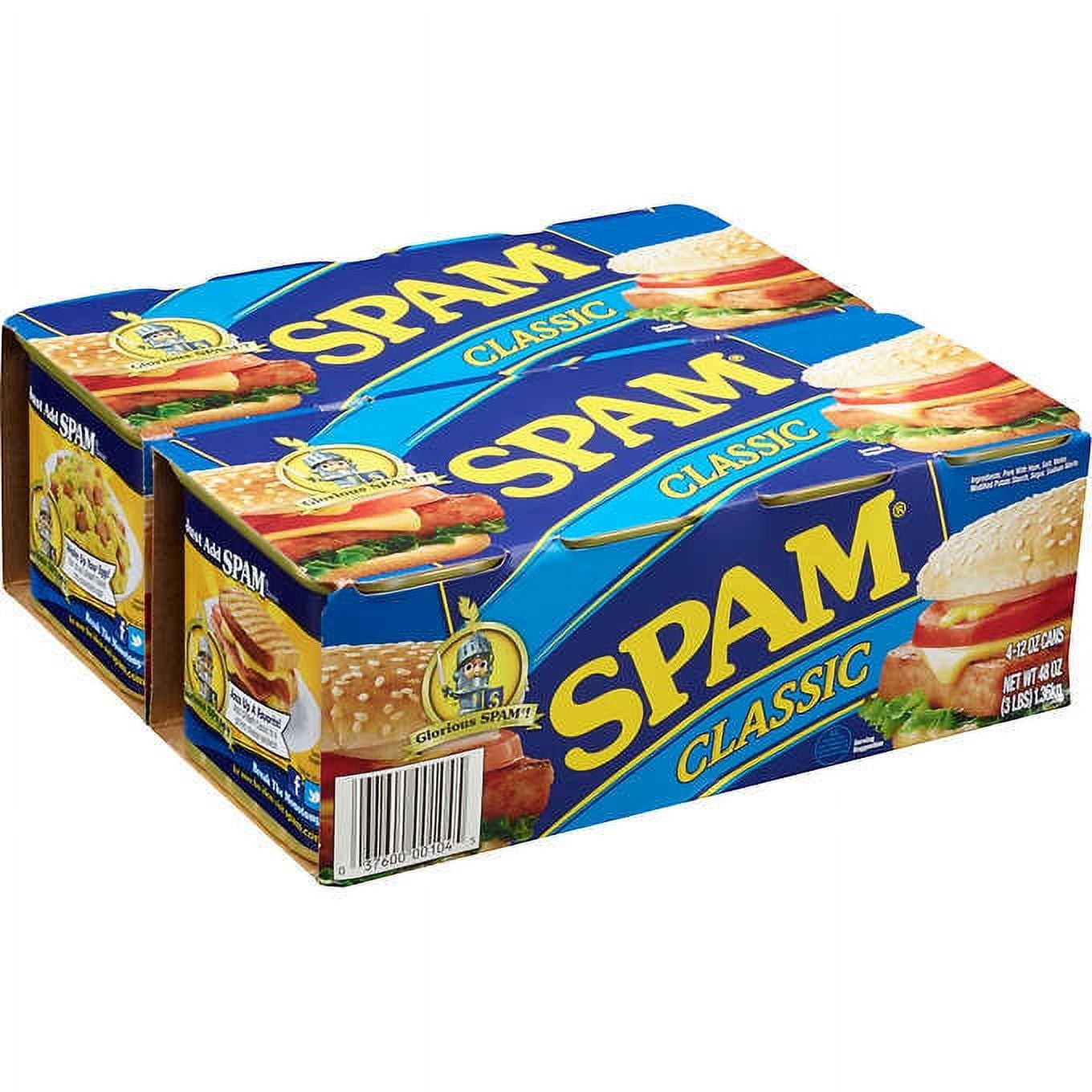 Hormel Spam, Classic, 12 oz, 8 ct - Walmart.com