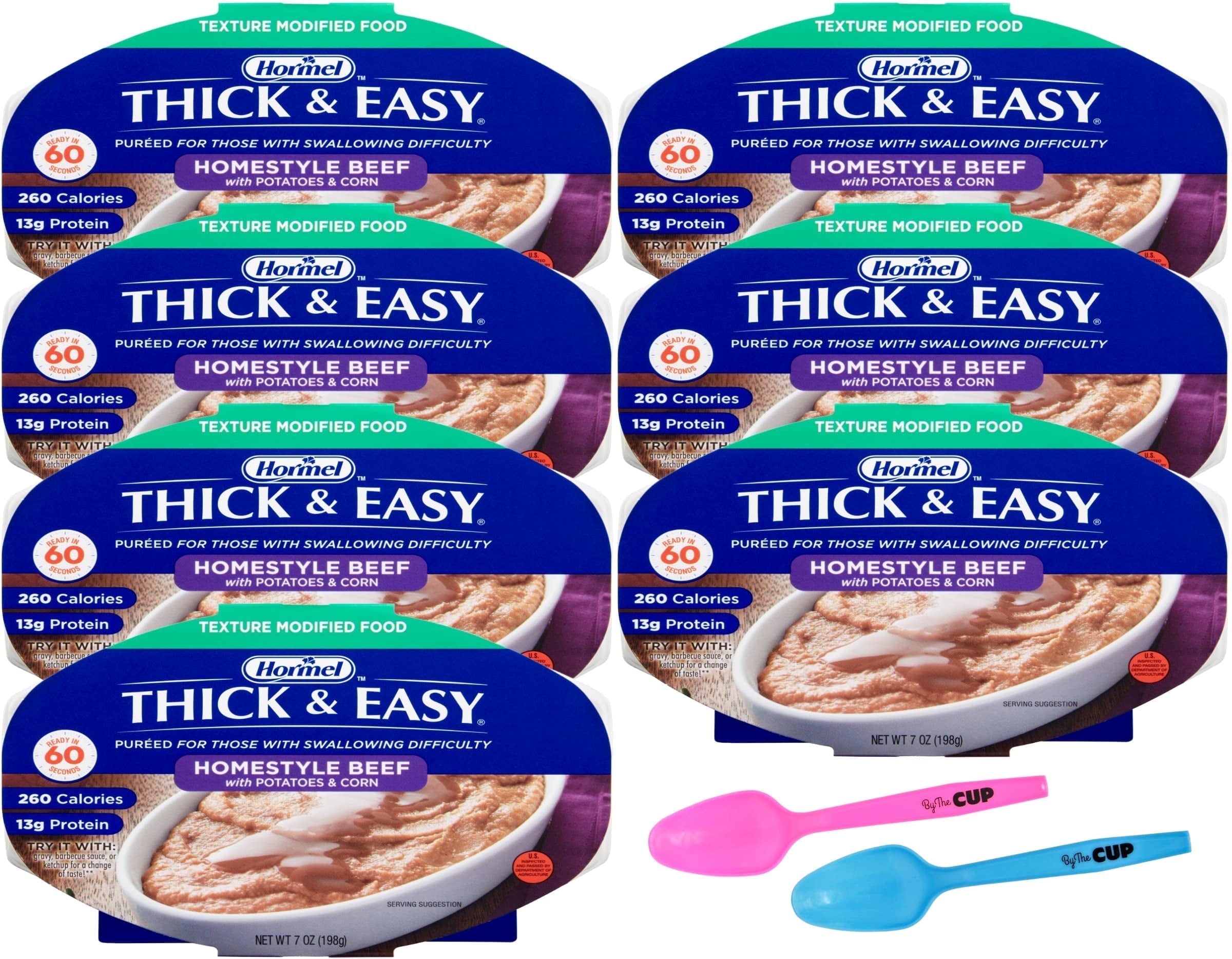 By The Cup, Hormel Thick & Easy Pureed Meals, Homestyle Beef, Shelf ...