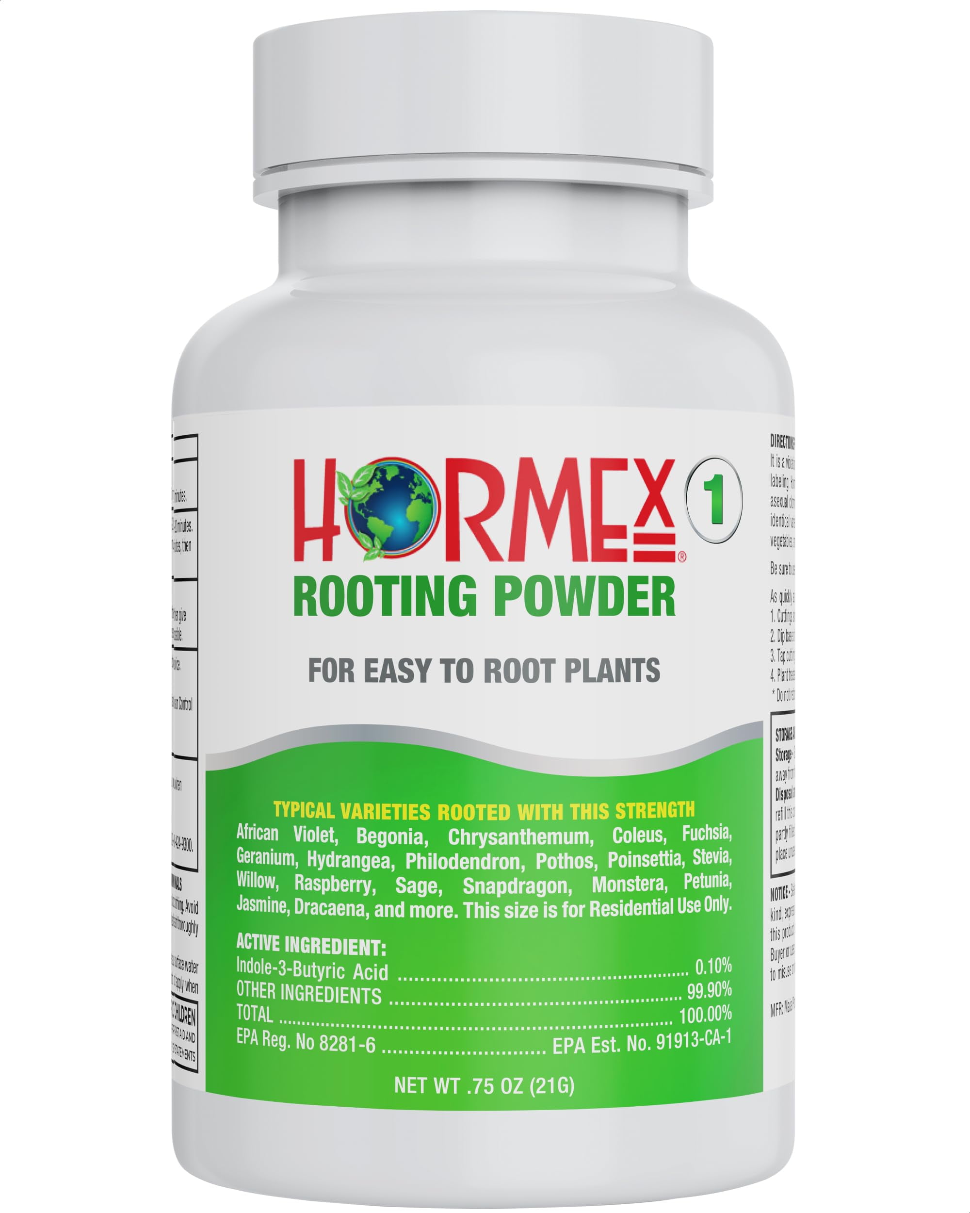 Hormex Rooting Powder #1 (0.10 IBA) - Rooting Hormone for Delicate ...