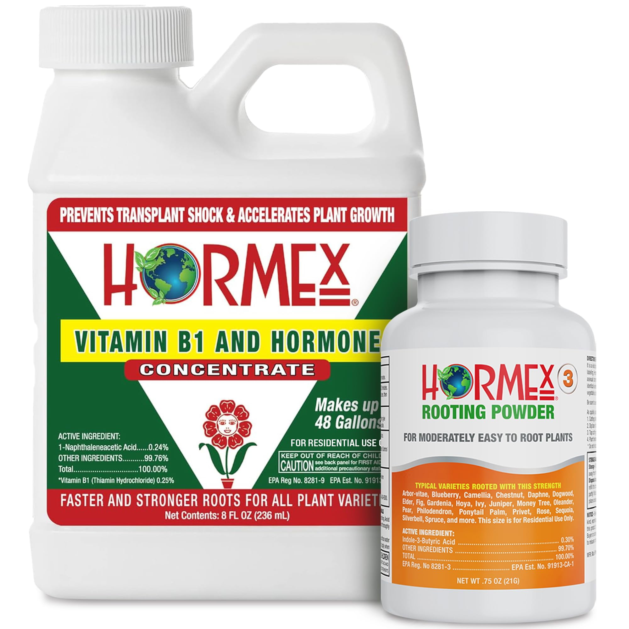 Hormex Rooting Powder #3 & Vitamin B1 Hormone Concentrate Combo - Root ...