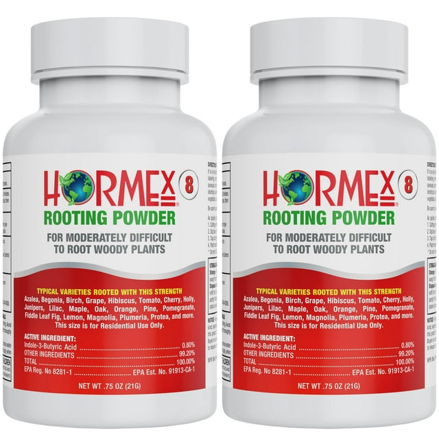 Hormex Rooting Powder #8 (0.80 IBA) - Rooting Hormone for Semi-Hardwood ...